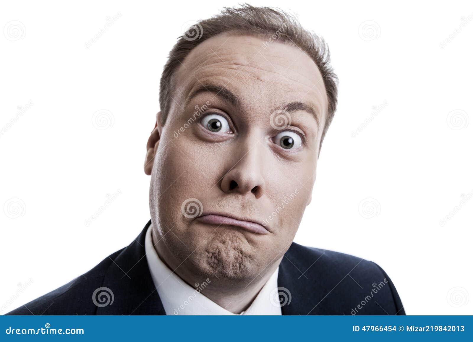 Molestia Y Sorpresa En Su Cara Foto de archivo - Imagen de traje ...