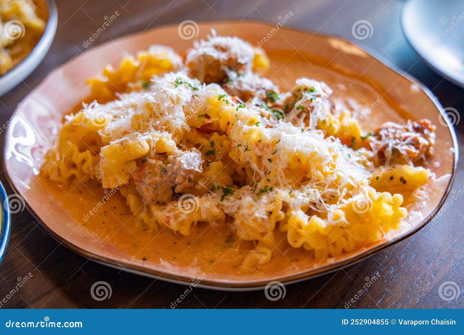 Molho Cor-de-rosa De Alimentos Italianos Vodka Imagem de Stock - Imagem ...