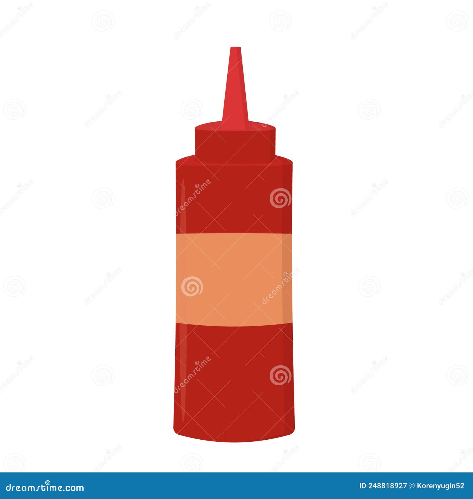 Molho de catsup em garrafa ilustração do vetor. Ilustração de empacotar ...