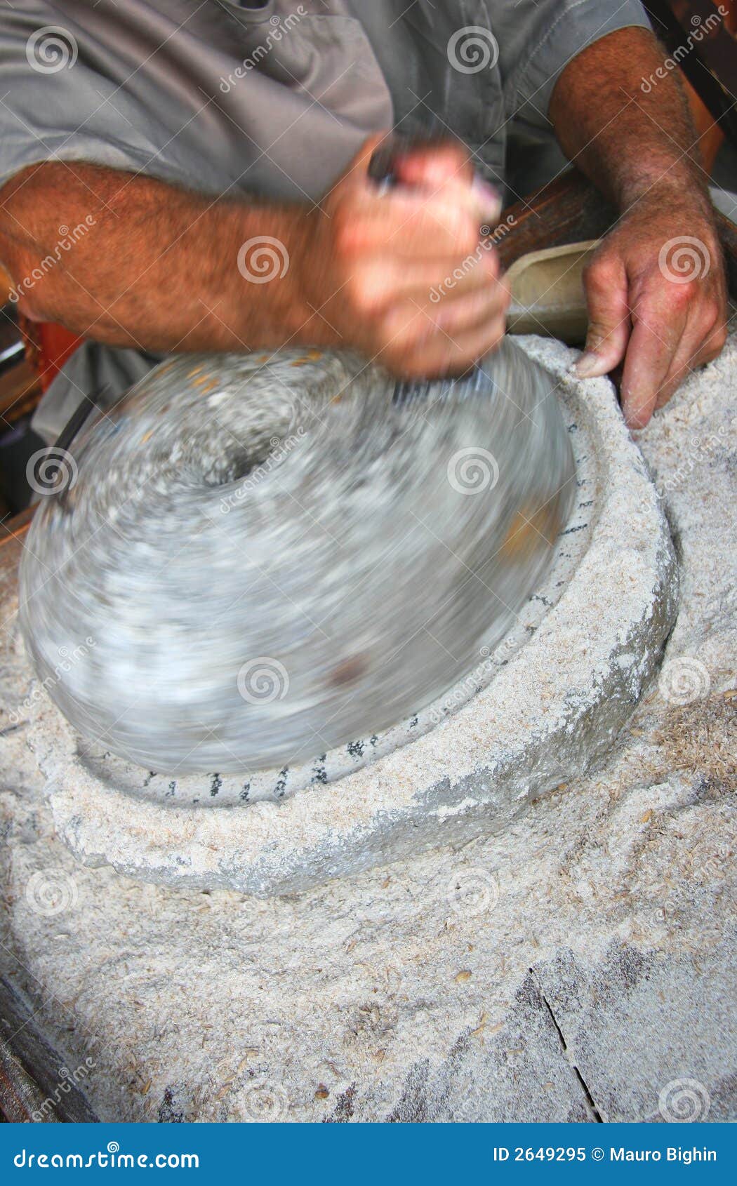 Molino De Mano En El Trabajo Imagen de archivo - Imagen de rutina, arte ...