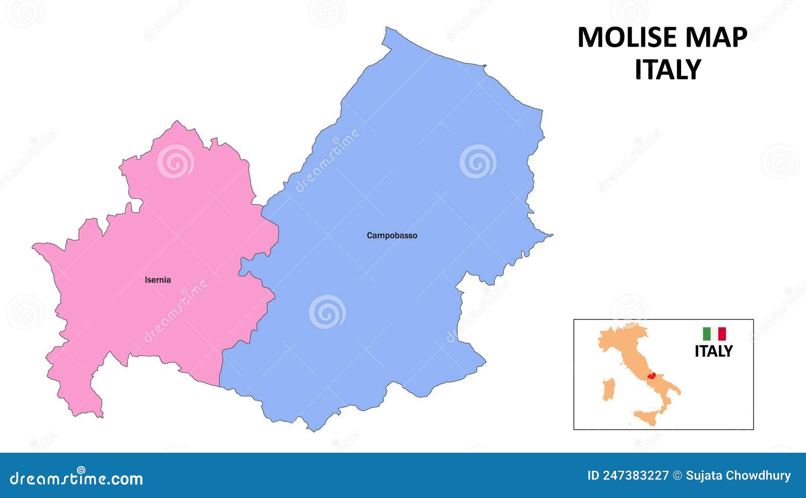 Molise Map. District Map of Molise in District Map of Molise in Color ...