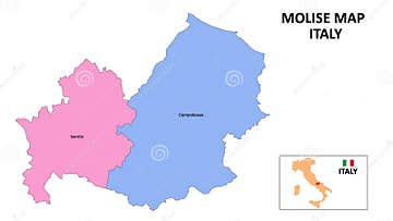 Molise Map. District Map of Molise in District Map of Molise in Color ...
