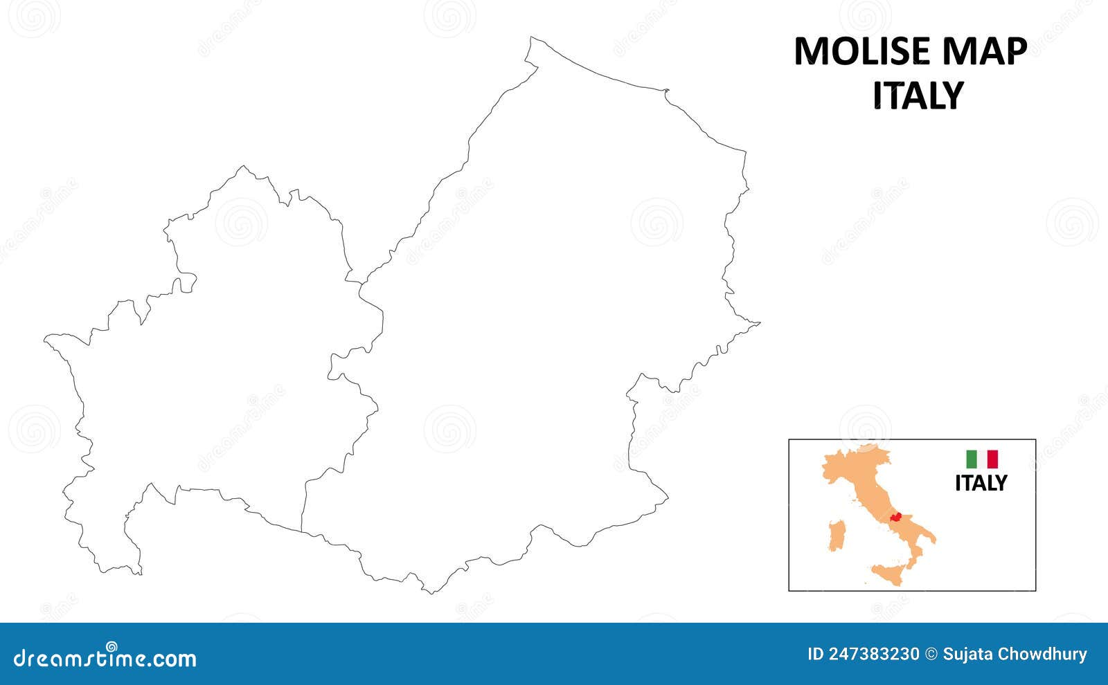 Molise Map. State and District Map of Molise Stock Vector ...