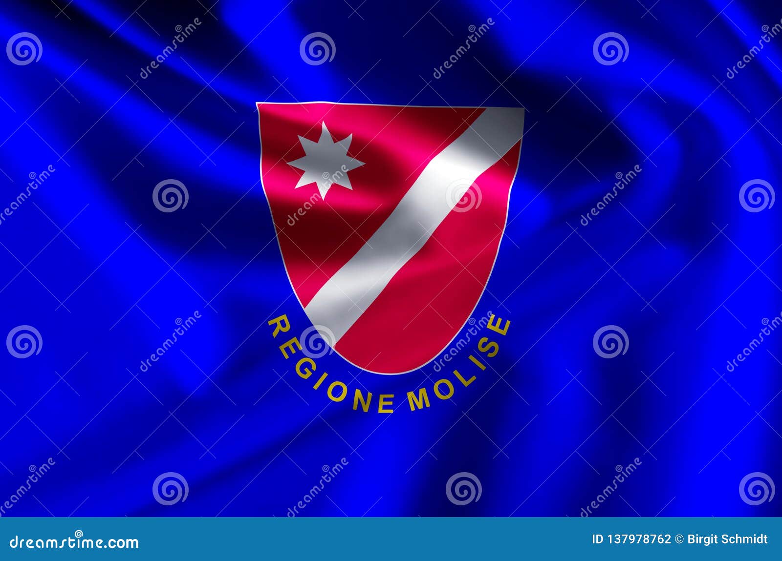 Molise Realistic Flag Illustration. Stock Illustration - Illustration ...