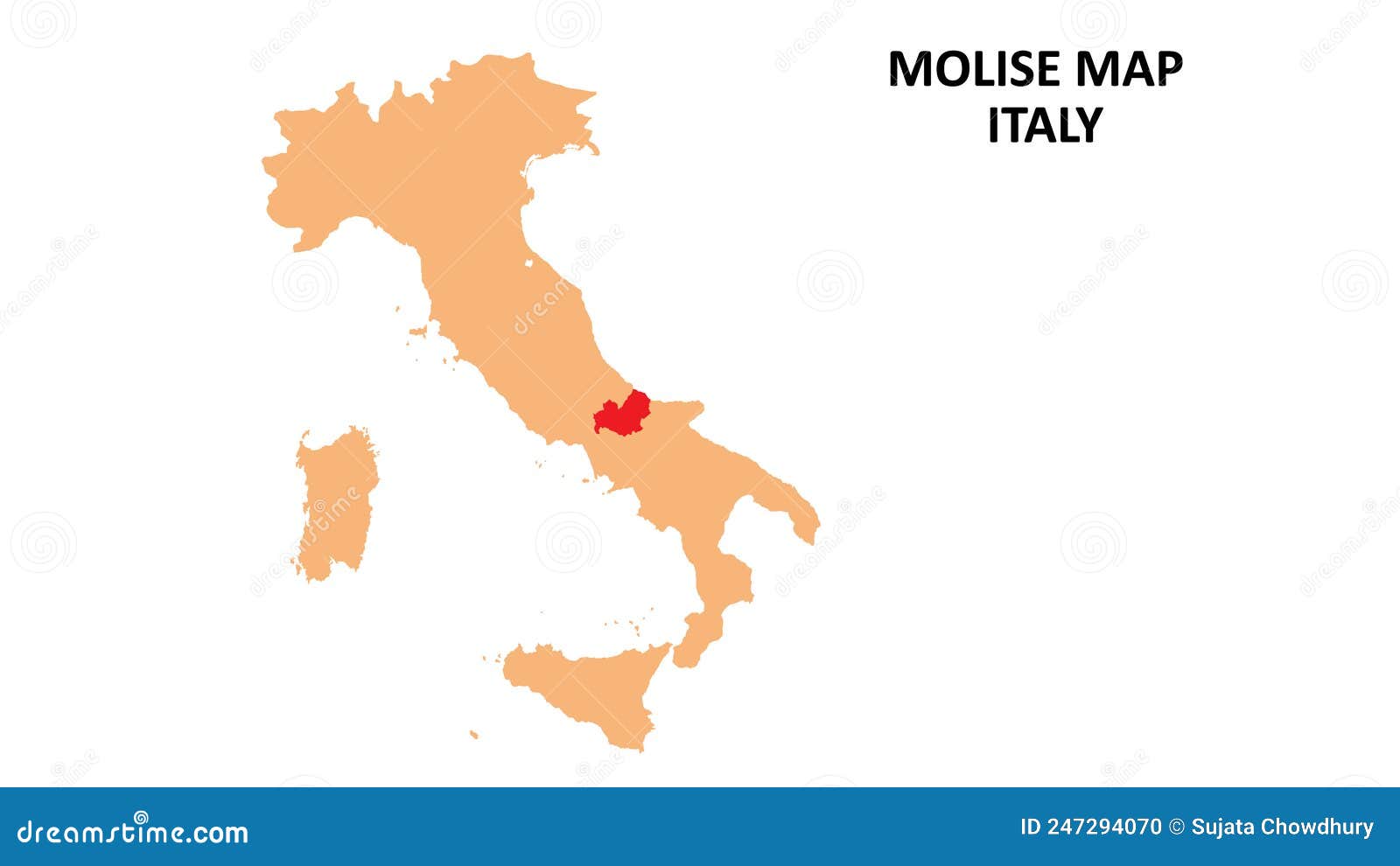 Molise Regions Map Highlighted on Italy Map Stock Vector - Illustration ...