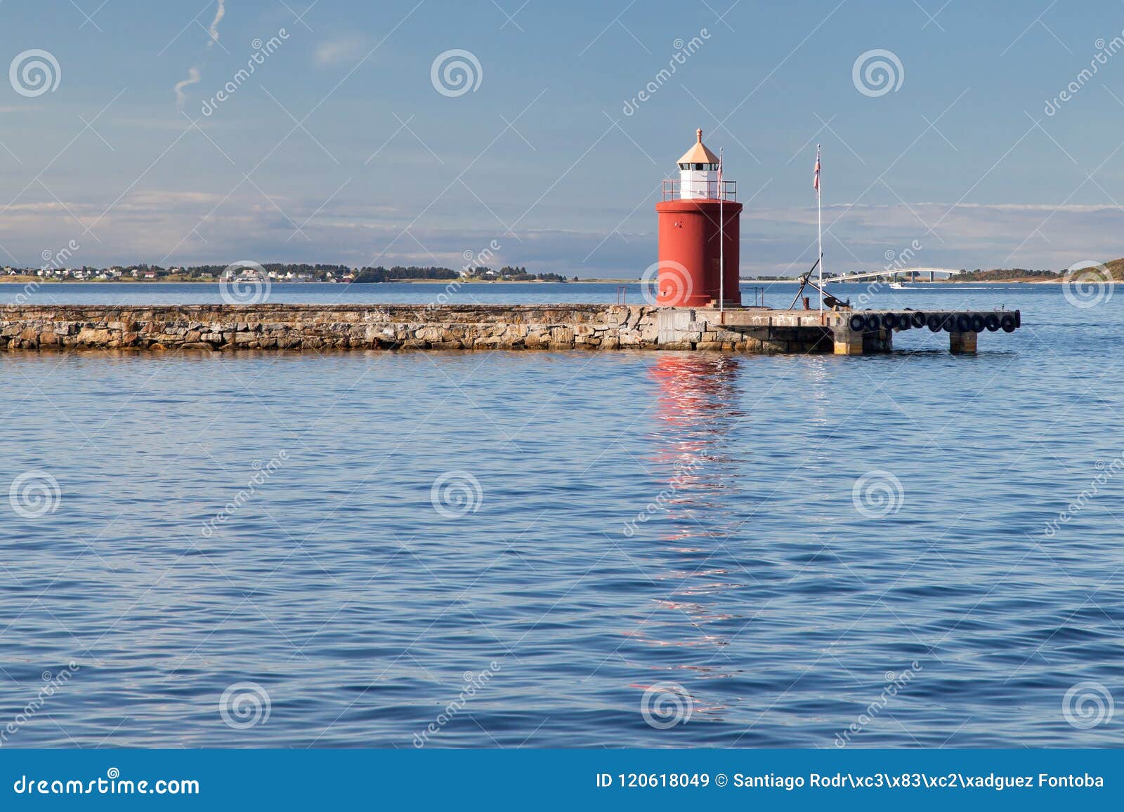 Molja Lighthouse in Alesund Stock Image - Image of bridge, embankment ...
