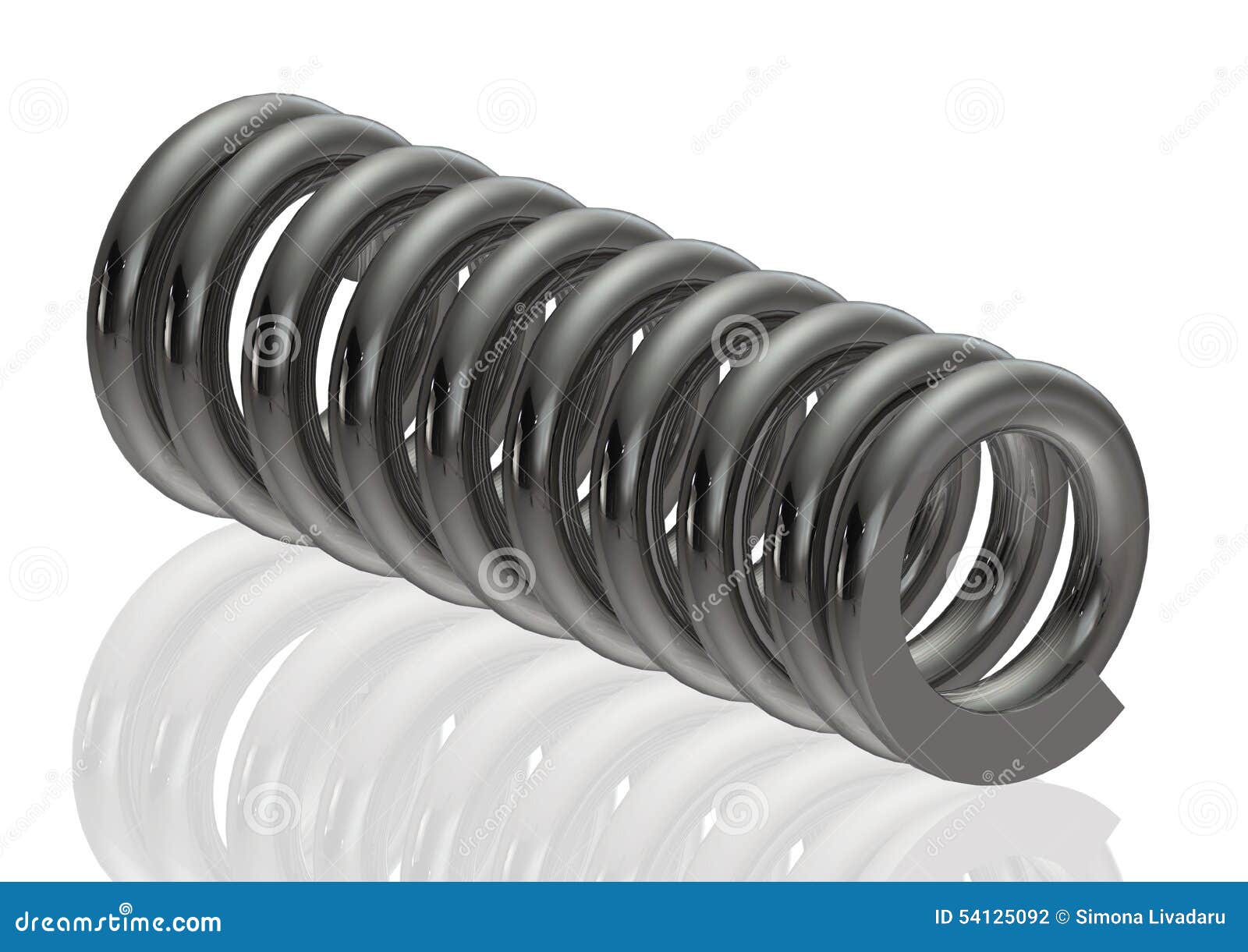 Molla Di Compressione Meccanica Illustrazione di Stock - Illustrazione ...