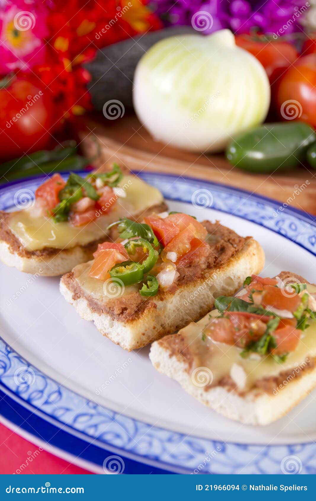 Molletes Mexican Dish stock photo. Image of food, beans - 21966094