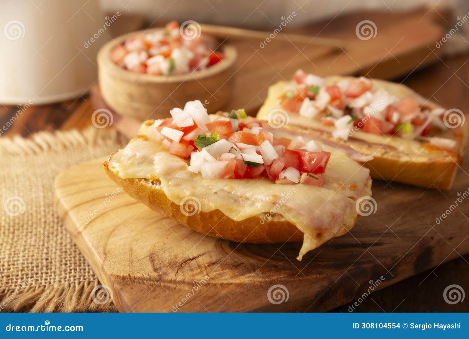 Mexican Breakfast Molletes Recipe Stock Photo - Image of vegetables ...