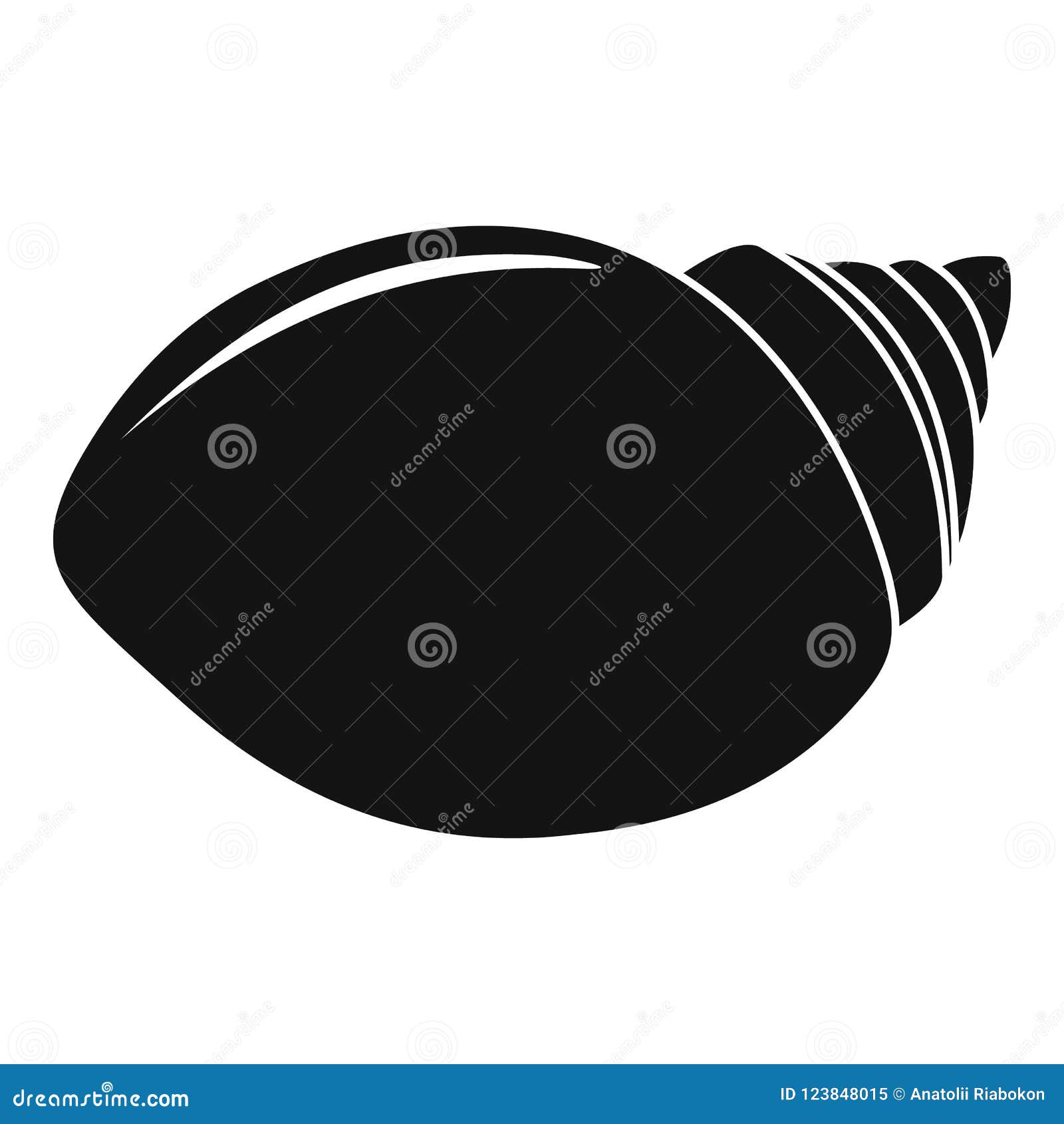 Mollusks Shell Icon, Simple Style Stock Illustration - Illustration of ...