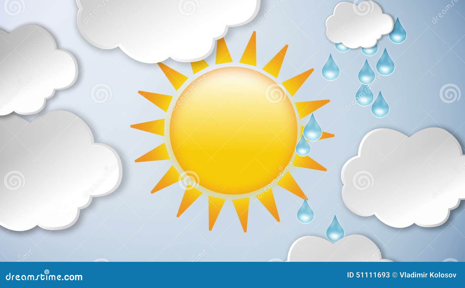 Moln och regn och sol stock video. Video av natur, vitt - 51111693