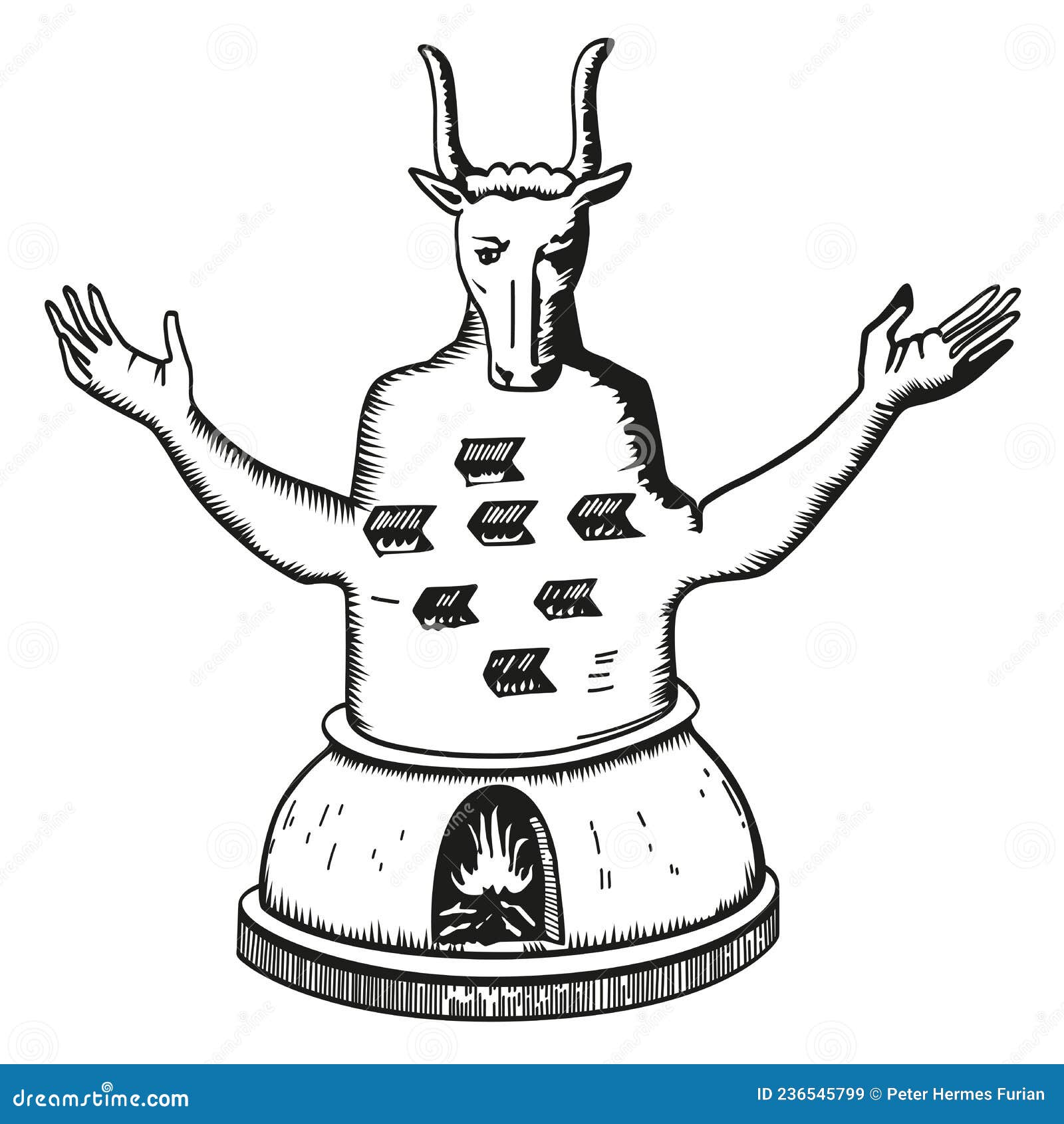 Moloch, Also Known As Molech or Melek, a Pagan Sacrifice Deity Stock ...