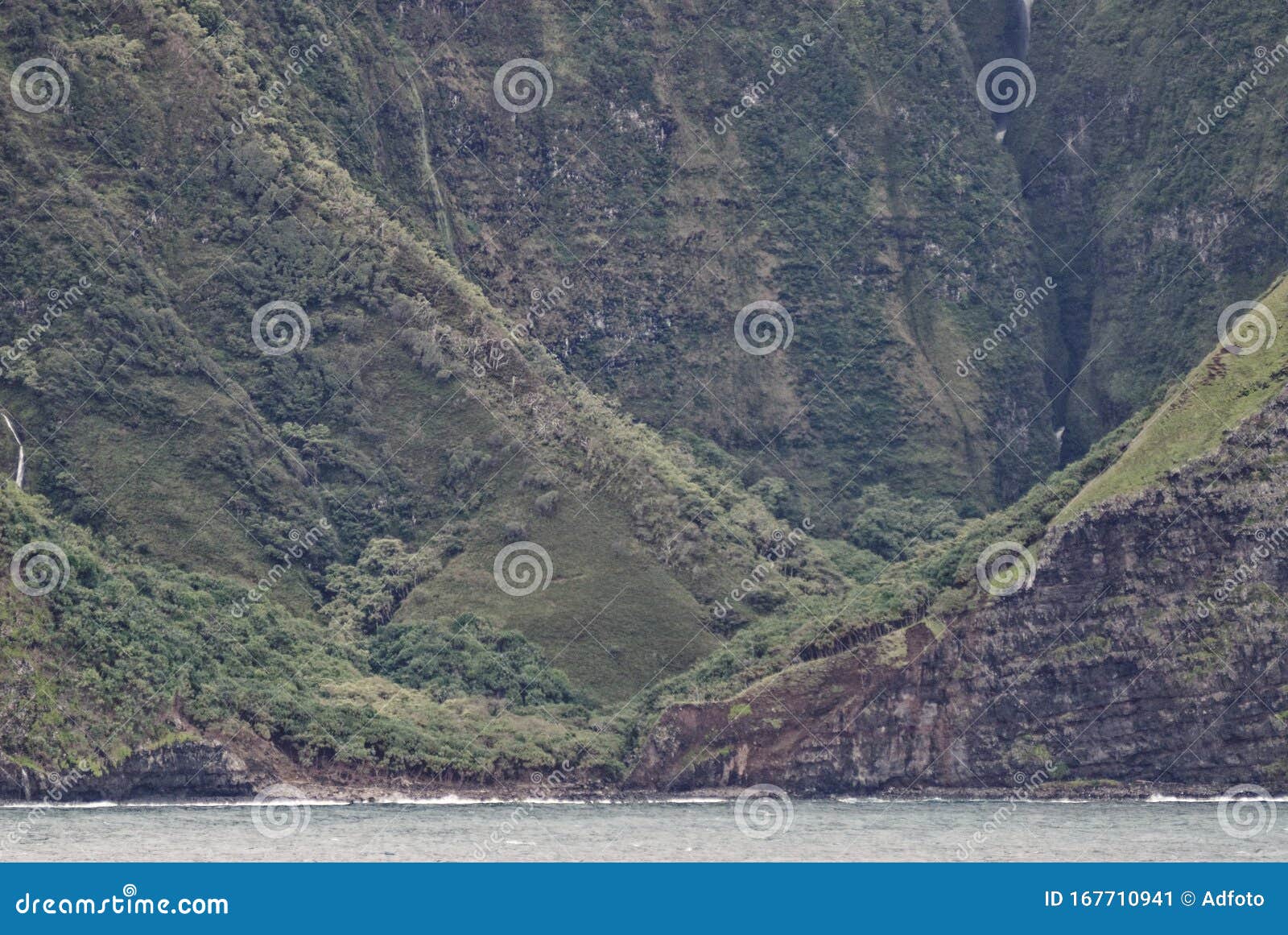 Molokai`s Sea Cliffs - Hawaii Stock Image - Image of formation ...