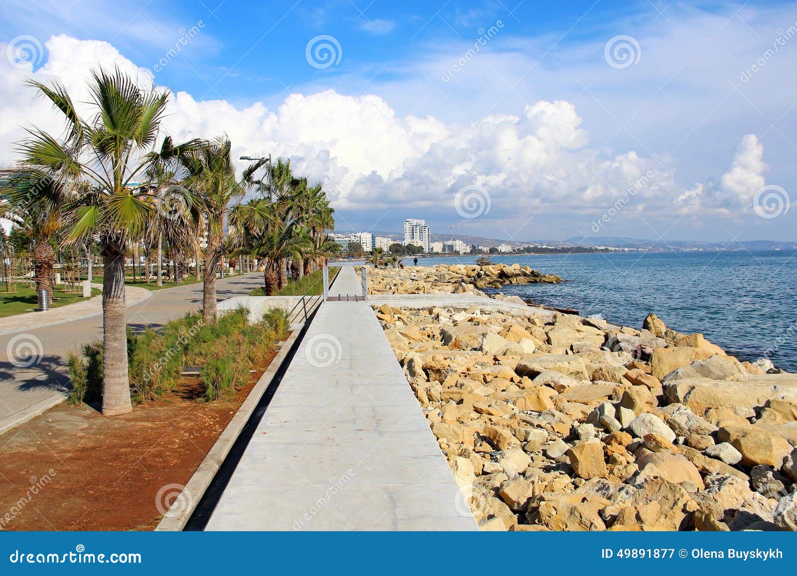 Molos Promenade in Limassol, Cyprus Stock Image - Image of vacation ...