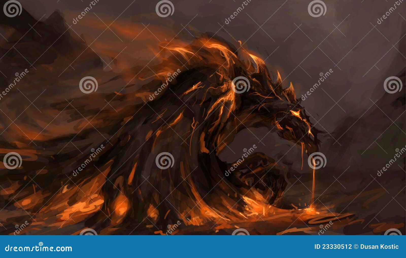 Apocalyptic Dragon: A Snes Jrpg Boss Enemy In Dark 2d Game Art Royalty ...