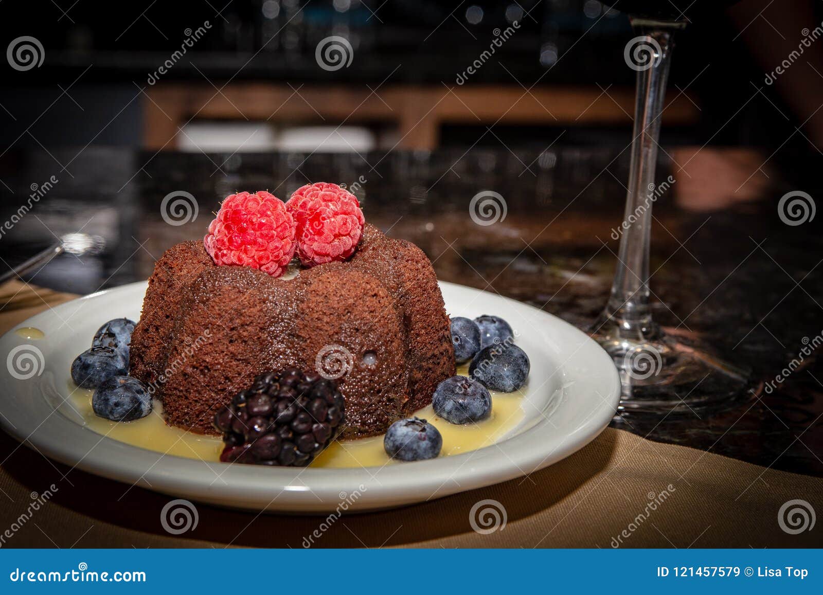 Molten Lava Cake with Fruit Stock Image - Image of date, sugar: 121457579