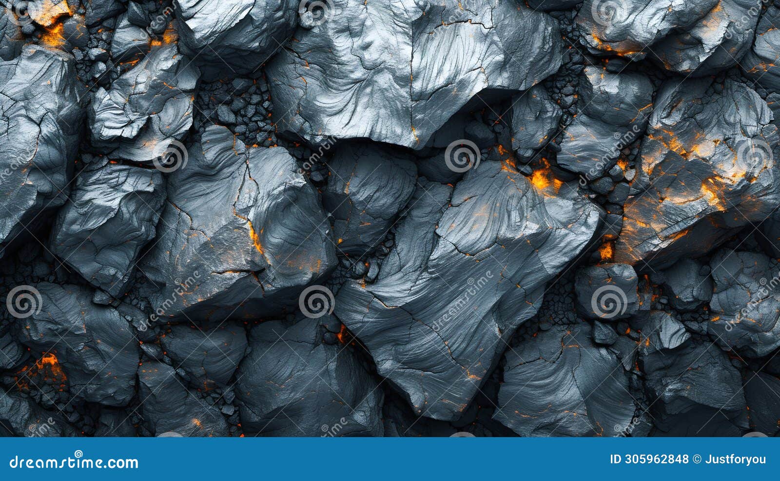 Molten Lava Cracks on Charred Earth. Generative Ai Stock Photo - Image ...