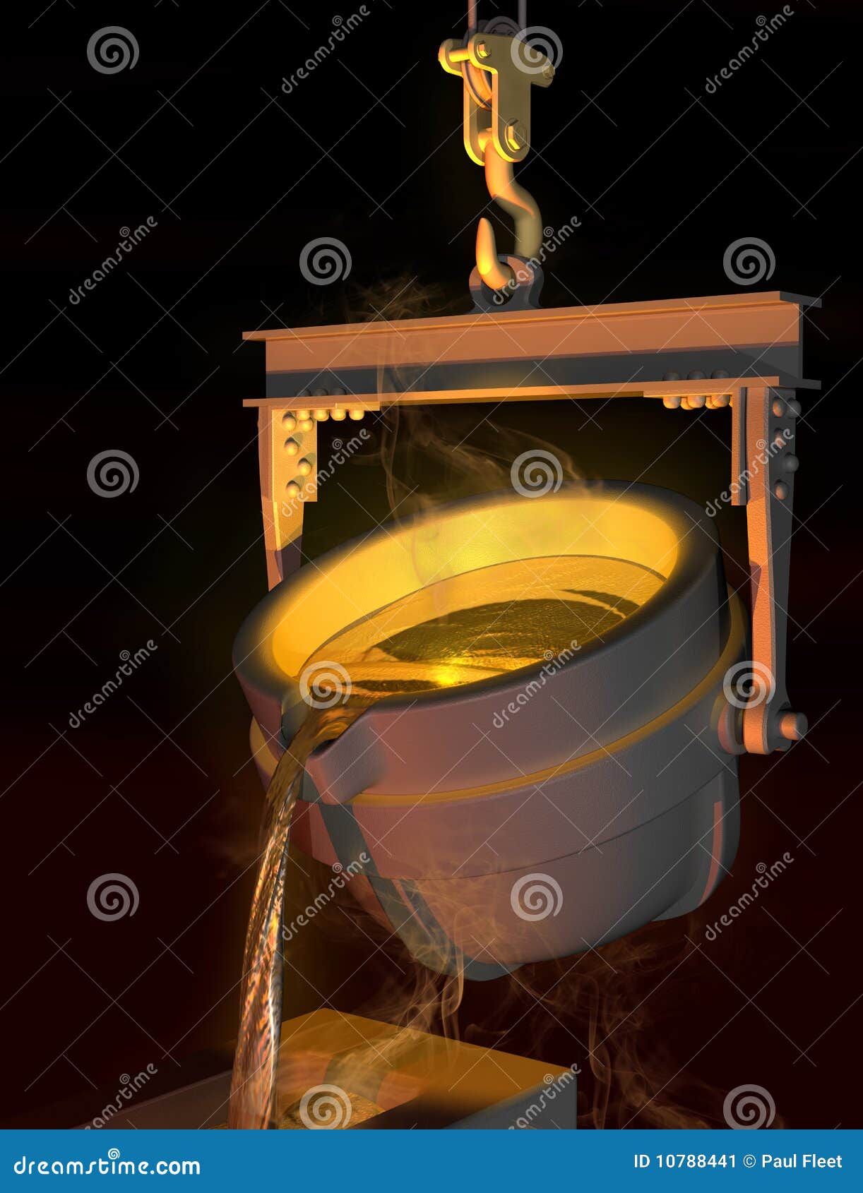Molten metal stock illustration. Illustration of smelt - 10788441
