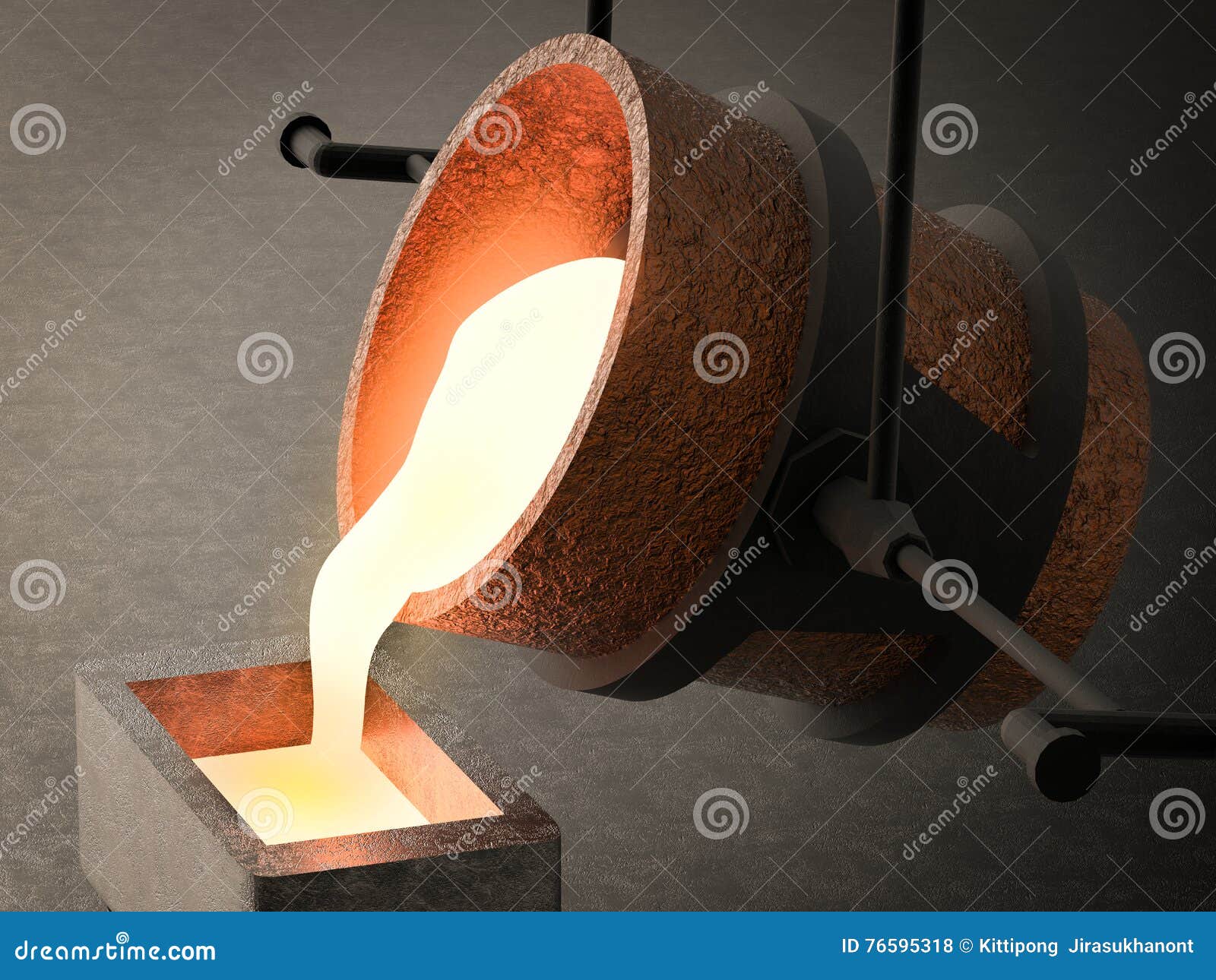 Molten Metal Industry Logo. Liquid Iron Or Steel Symbol. Metallurgy ...