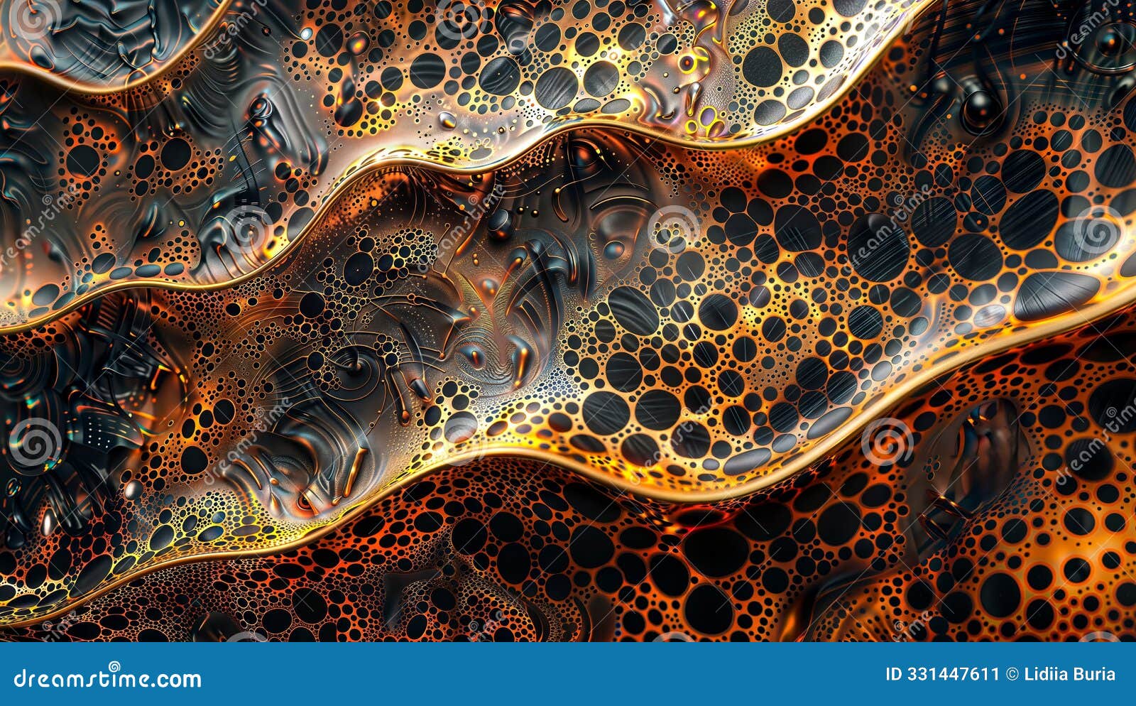 Molten Metal Flow, Generative Ai Stock Illustration - Illustration of complex, pattern: 331447611