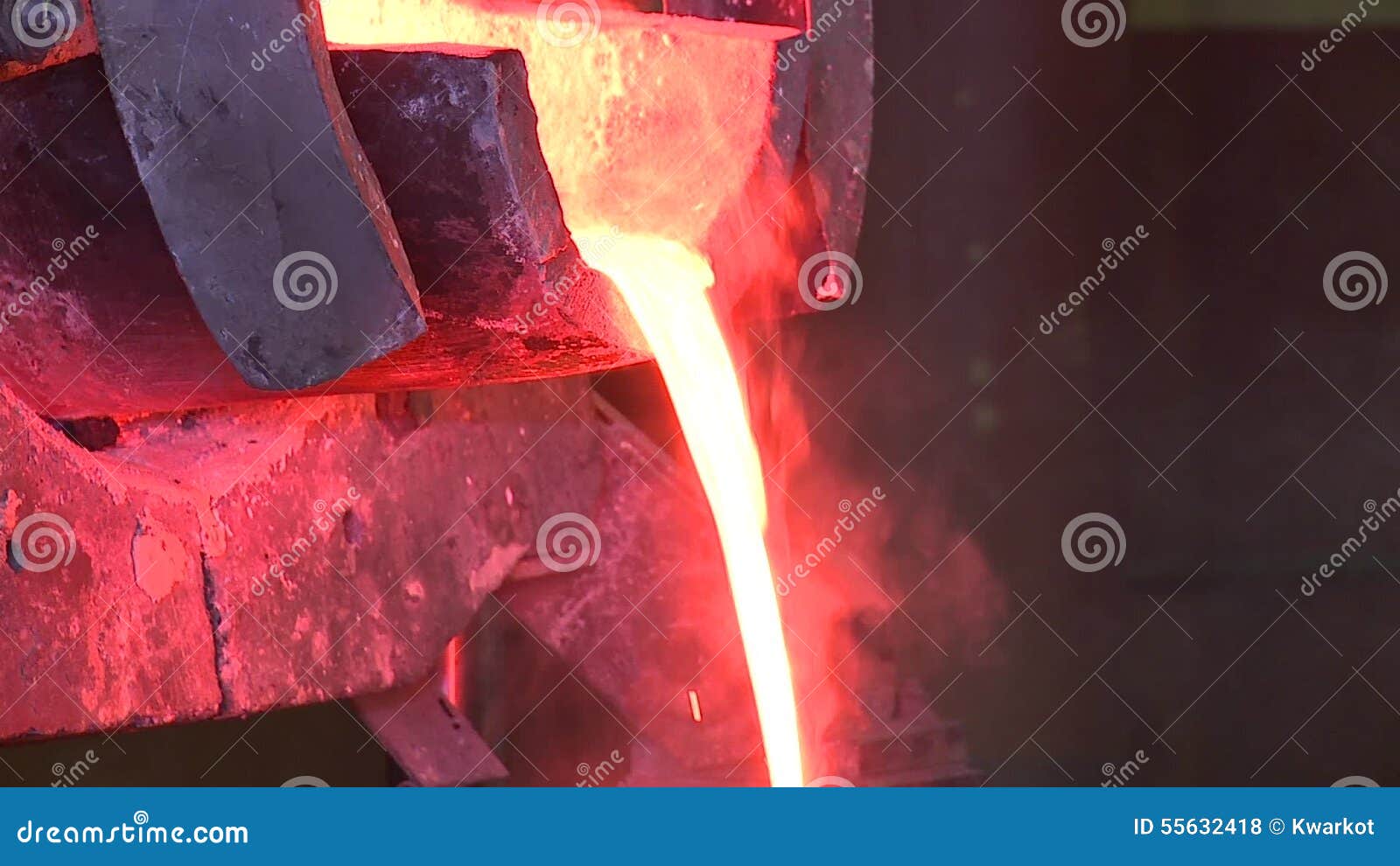 Molten Metal Poured from Ladle Stock Footage - Video of factory ...