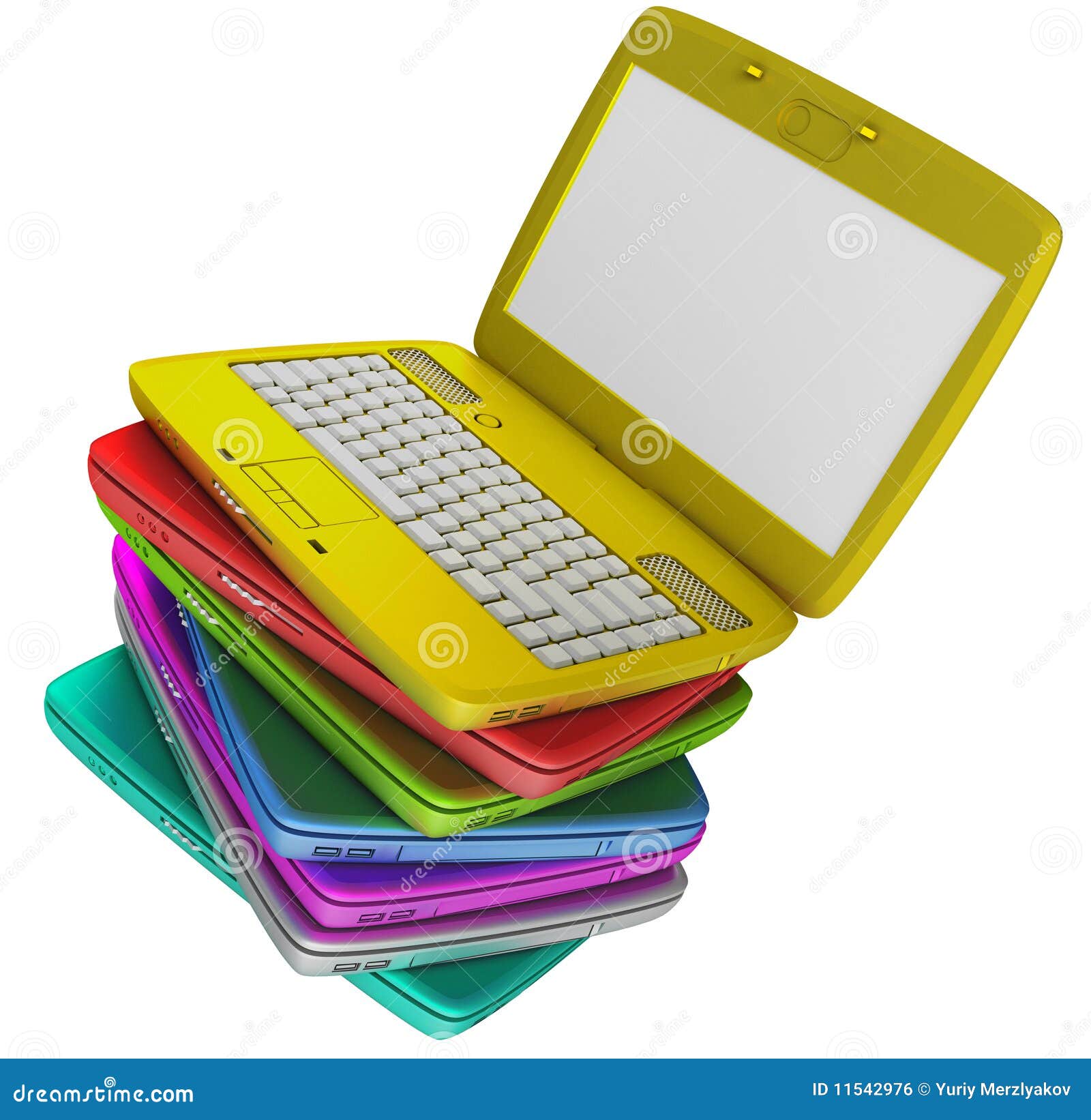 Molti Colorano I Computer Portatili Illustrazione di Stock ...