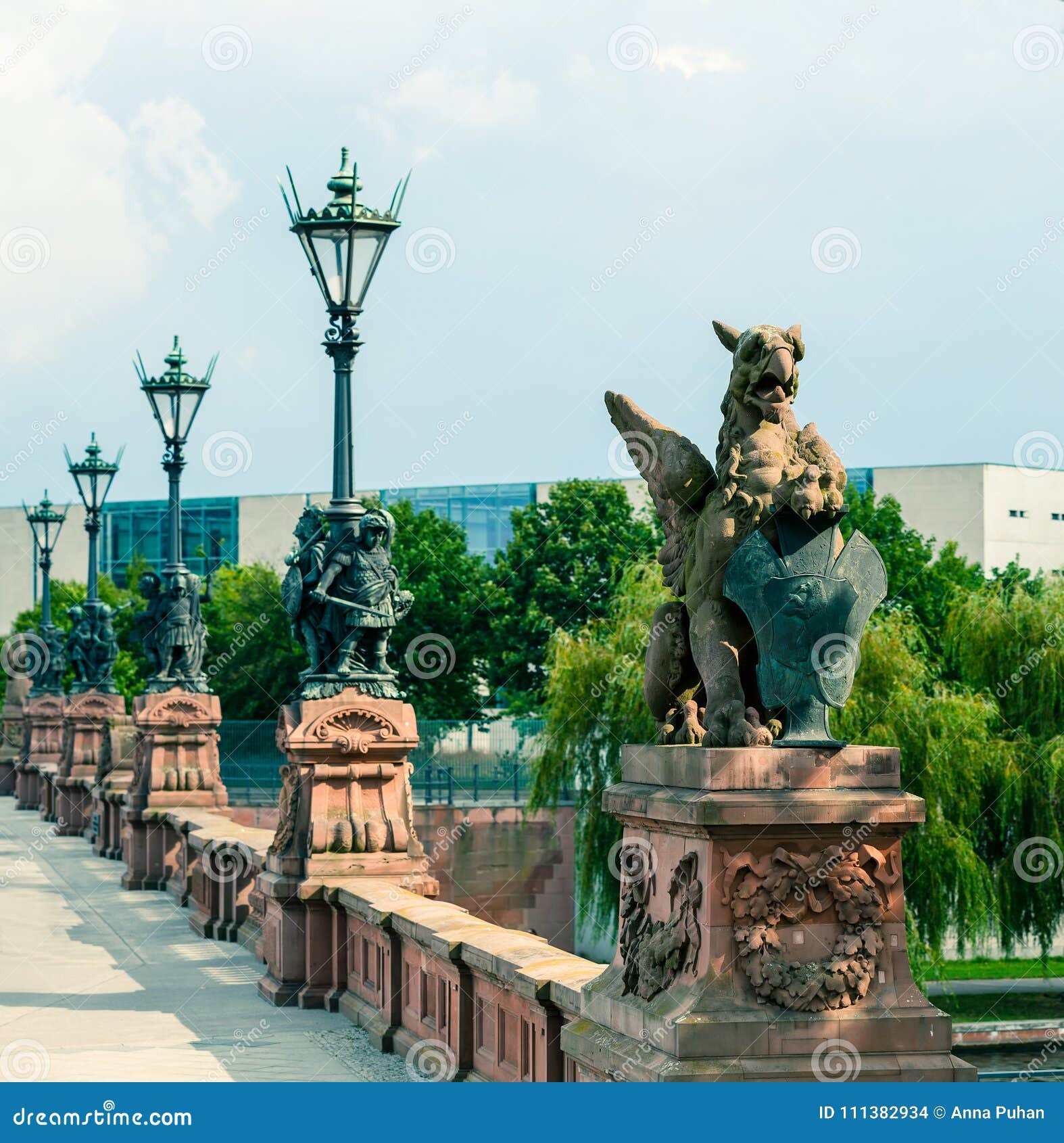 Moltke Bridge in the Berlin Stock Photo - Image of architecture, town ...