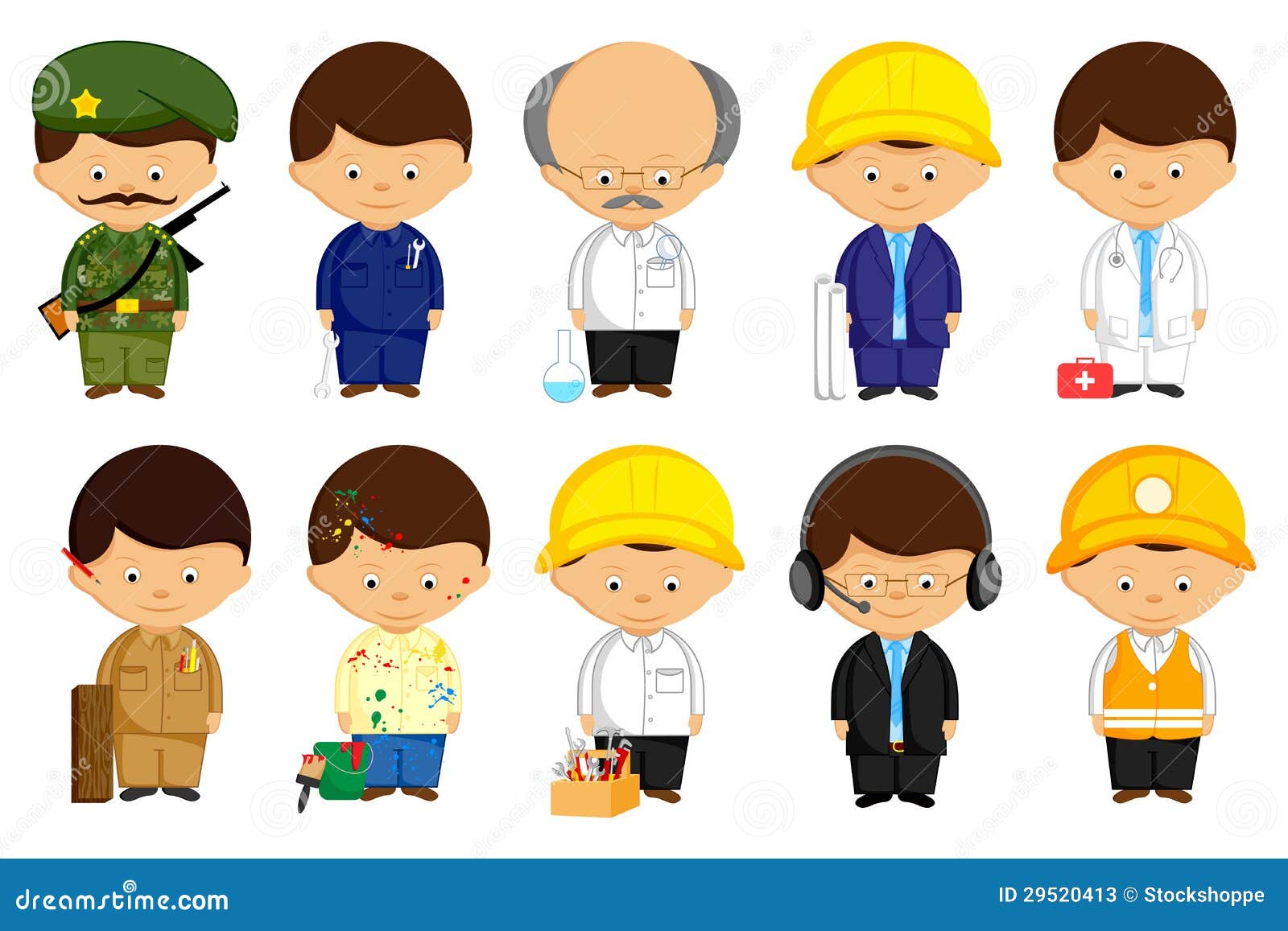 Molto professionista illustrazione vettoriale. Illustrazione di ...