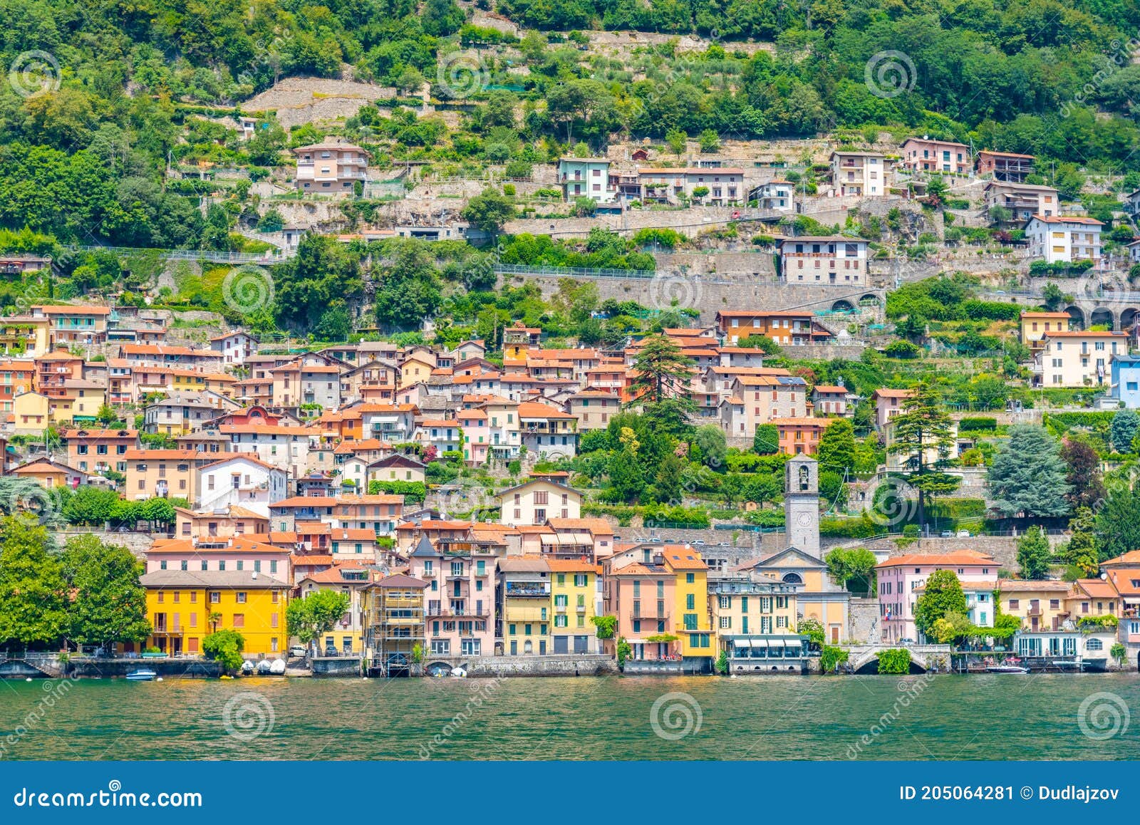 Moltrasio Village and Lake Como in Italy Stock Image - Image of ...