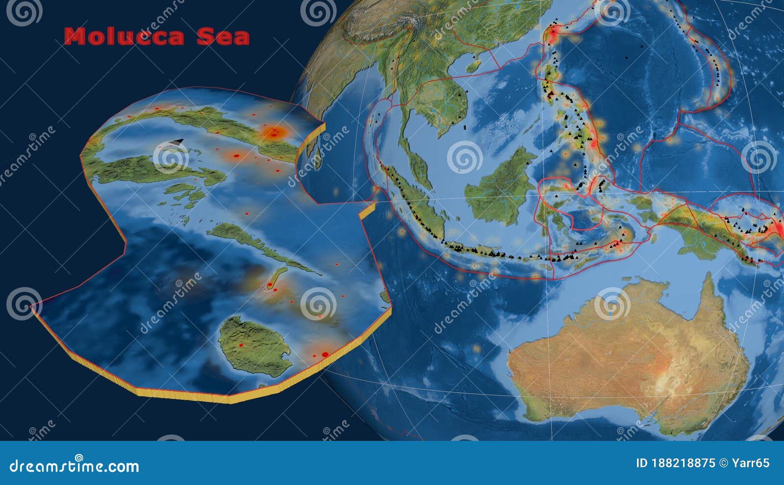 Molucca Sea Plate Described and Presented - Satellite Stock ...