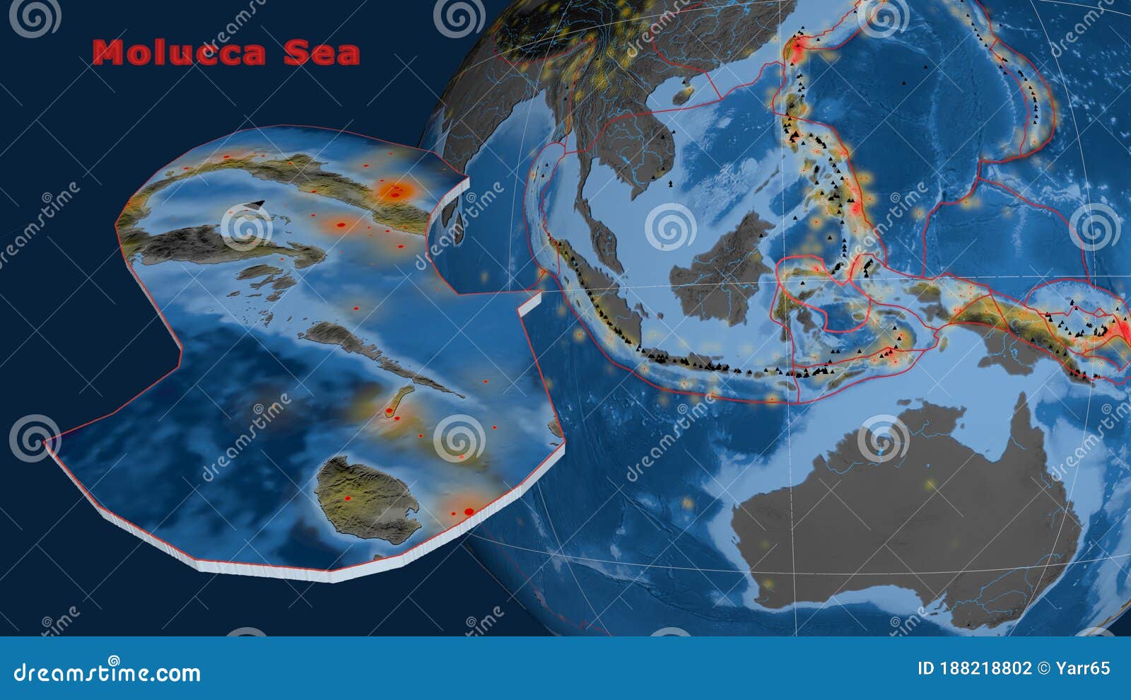 Molucca Sea Plate Described and Presented - Topo and Bathy Stock ...