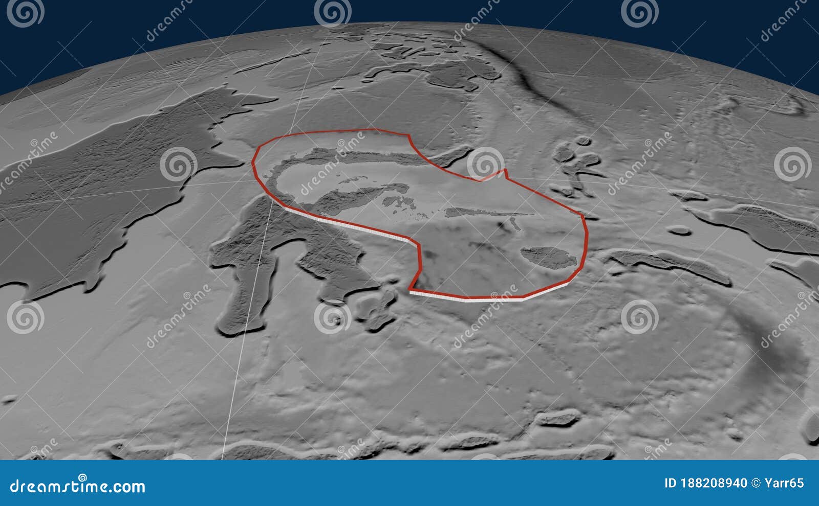 Molucca Sea Plate Extruded - Grayscale Stock Illustration ...