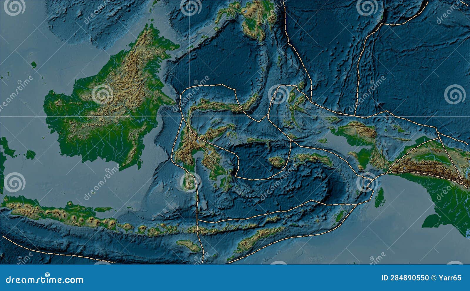 Molucca Sea Plate - Boundaries. Physical Map Stock Illustration ...