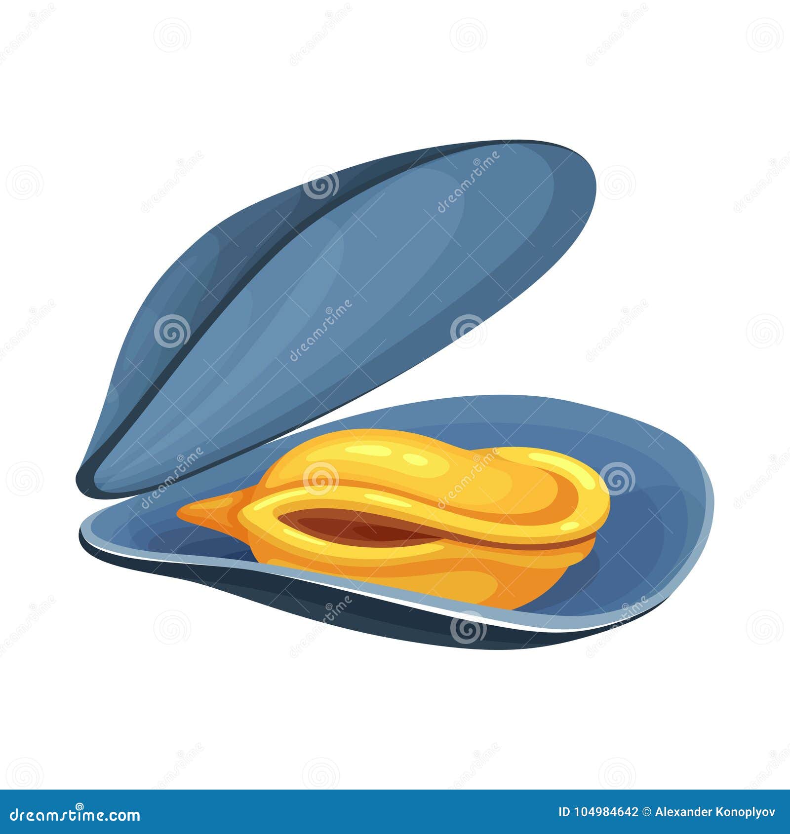 Molusco Bivalvo De La Almeja Ilustración del Vector - Ilustración de ...