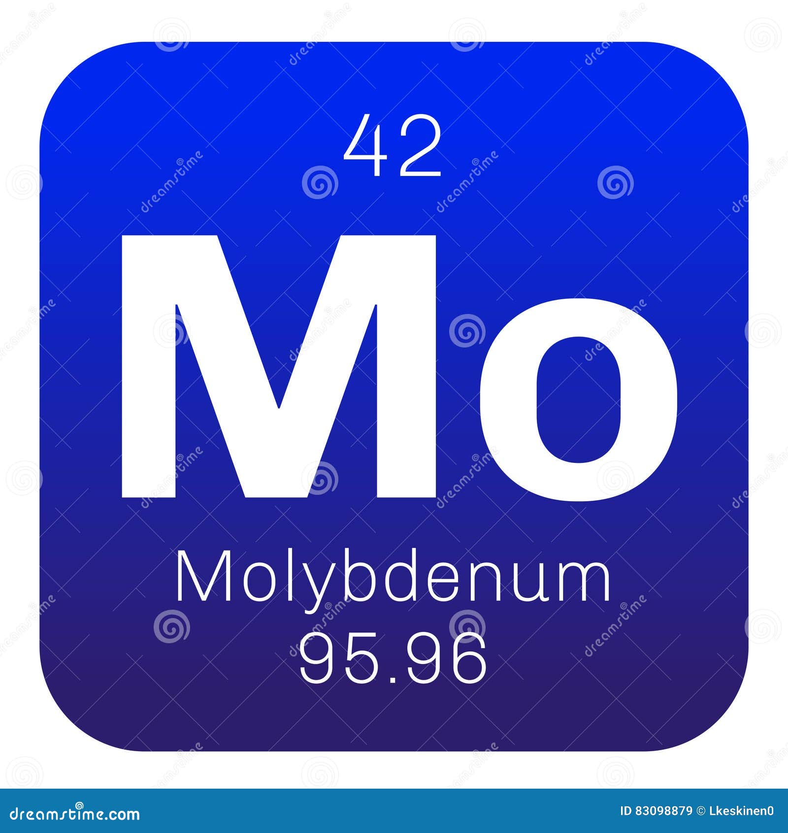 Molybdenum Chemical Element Symbol From Periodic Table Stock ...