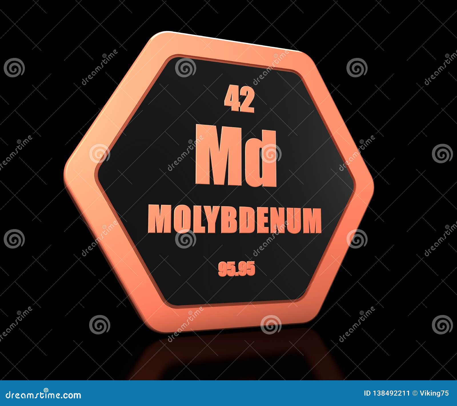 Molybdenum Chemical Element Periodic Table Symbol 3d Render Stock ...