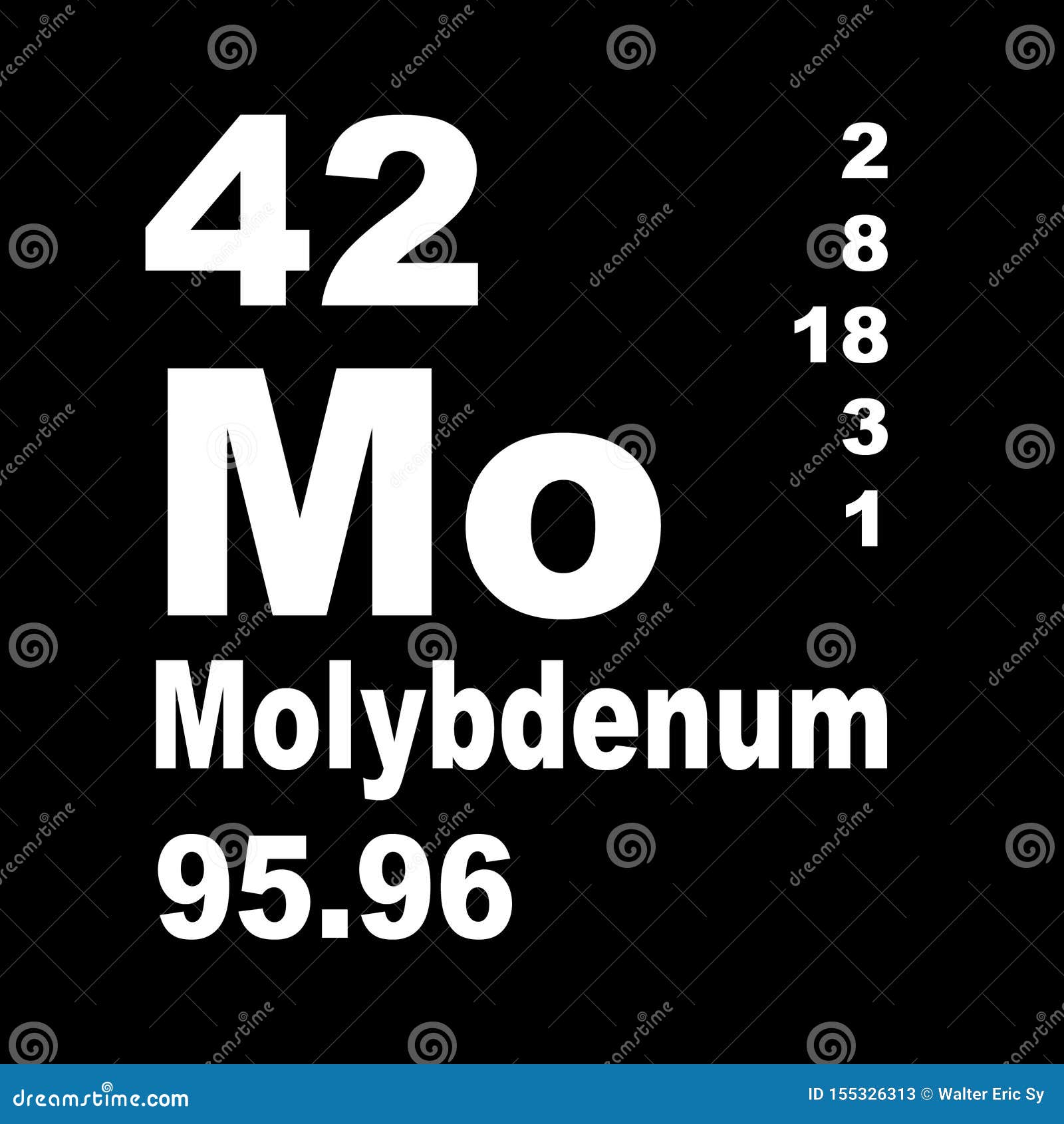 Periodic Table of Elements: Molybdenum Stock Illustration ...
