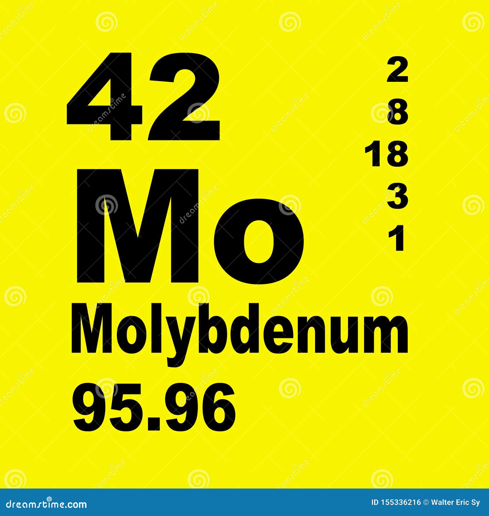 Periodic Table of Elements: Molybdenum Stock Illustration ...
