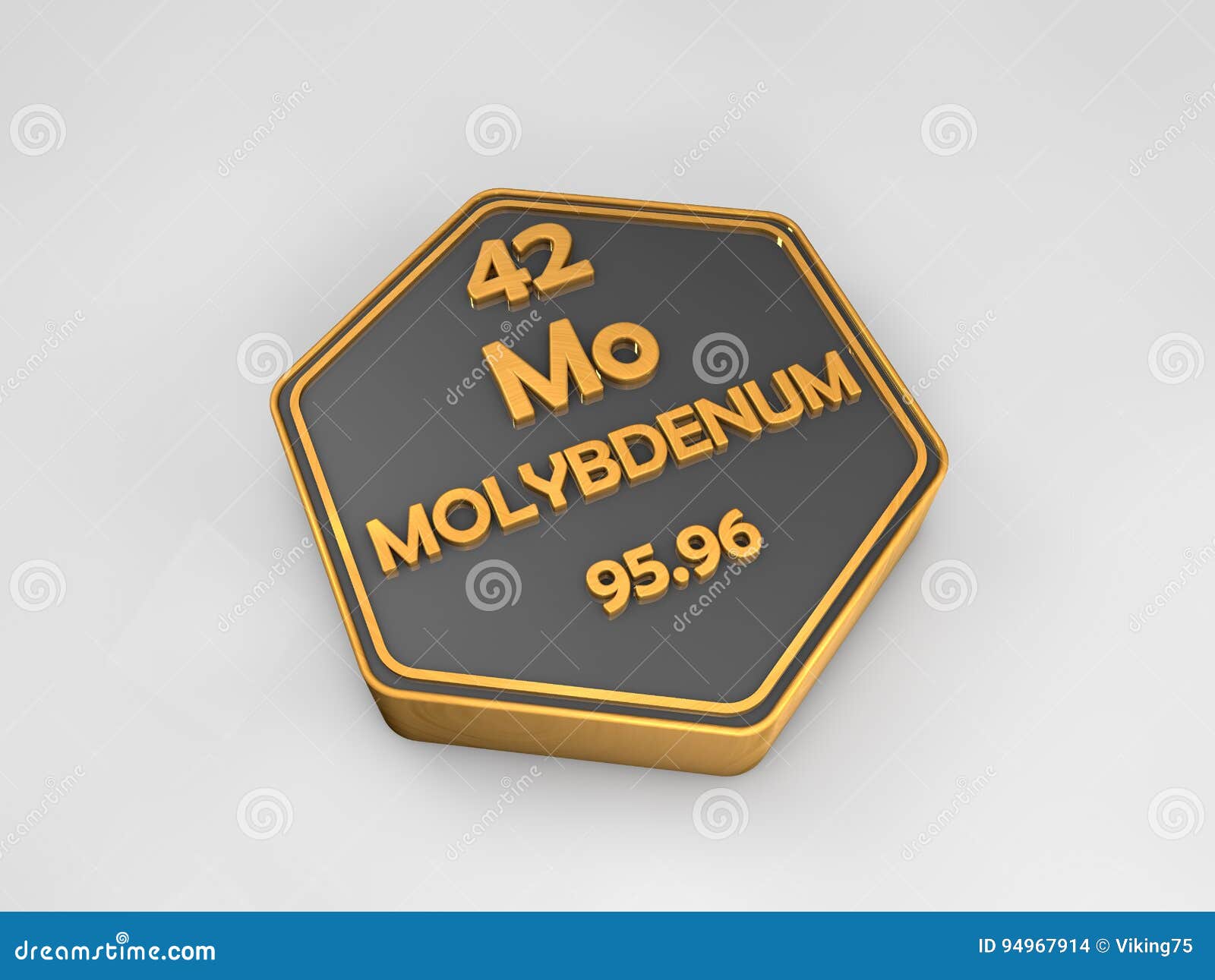 Molybdenum - Mo - Chemical Element Periodic Table Hexagonal Shape Stock ...