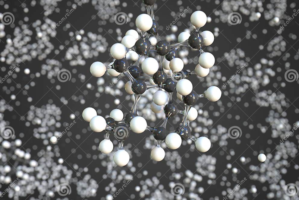 Molécula De Canfeno. Modelo Molecular Conceptual. Renderizado 3d ... Molécula De Canfeno. Modelo Molecular Conceptual. Renderizado 3d ...