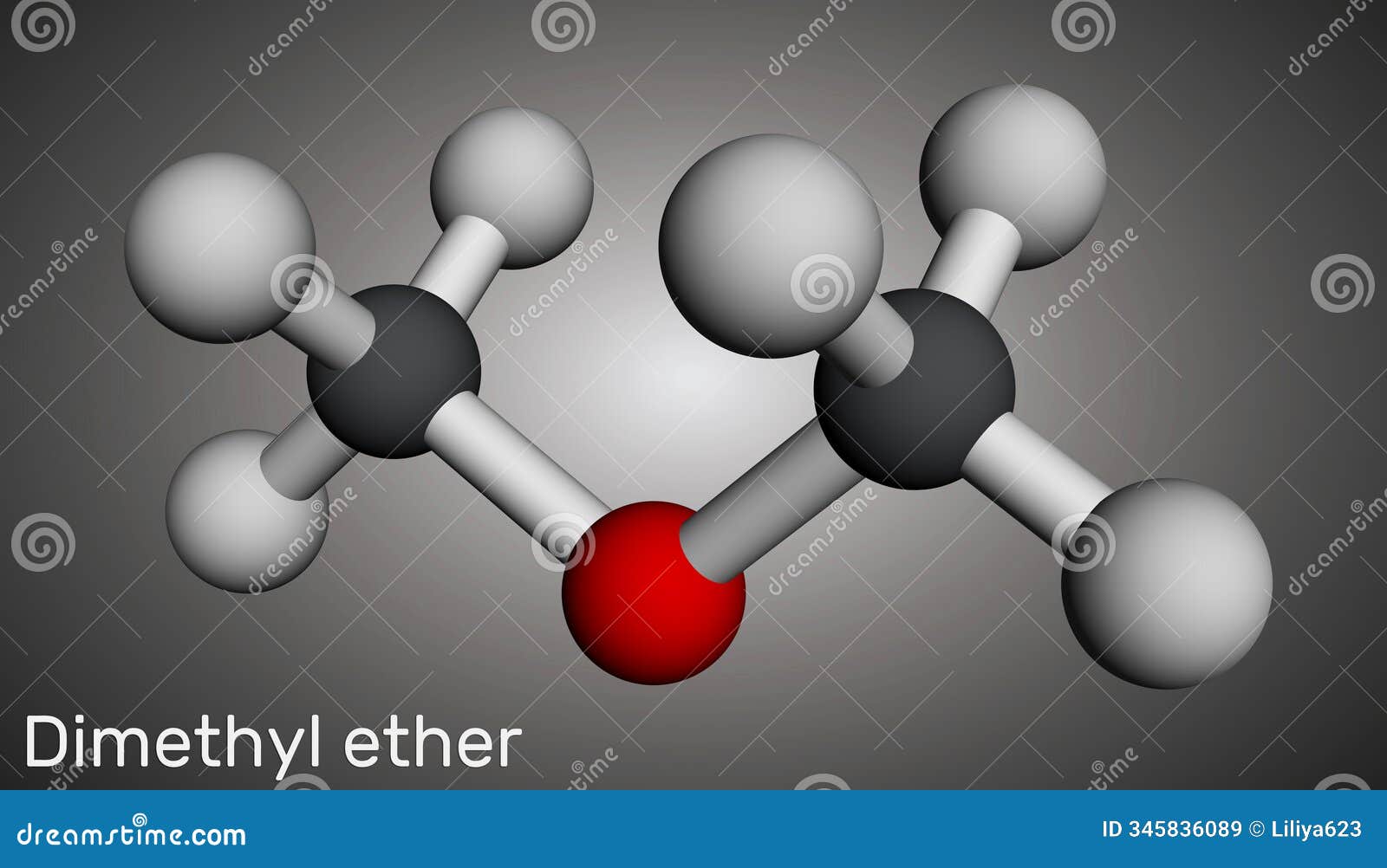 Molécula Dimetil éter Dme. Representación Molecular 3d Stock de ilustración - Ilustración de ...