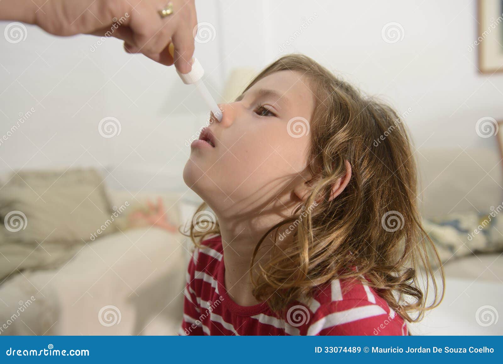 Mom applying nose drops stock image. Image of face, ggirl - 33074489
