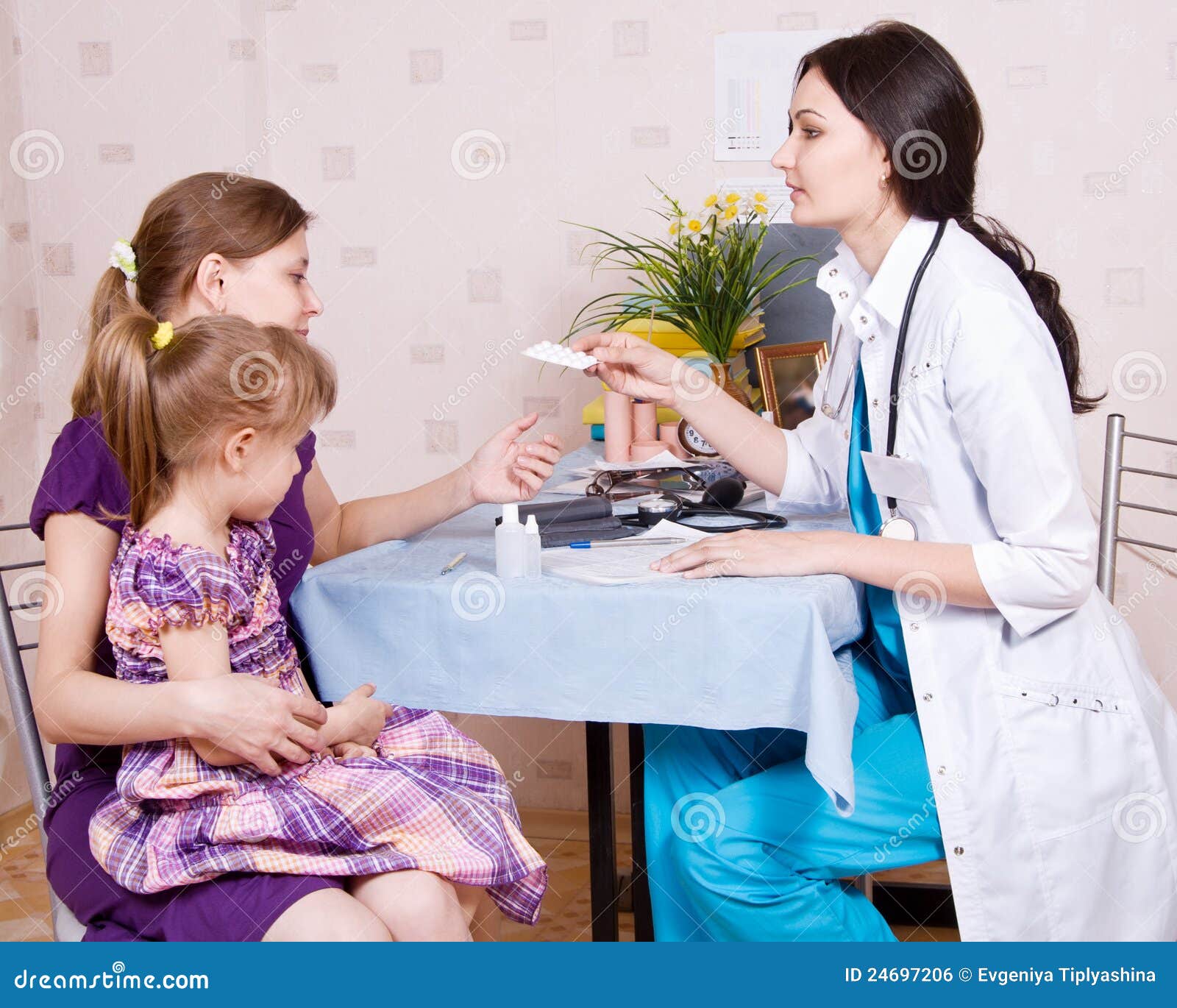 Mom and baby at the doctor stock photo. Image of medicine - 24697206
