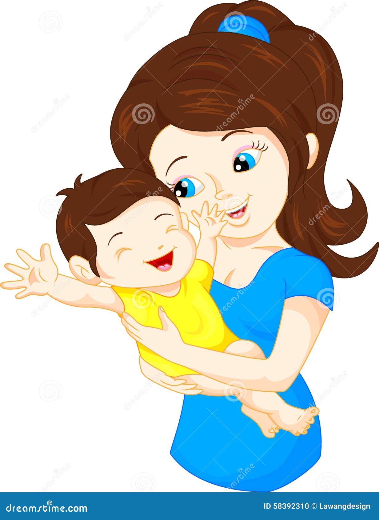 Mom and baby stock vector. Illustration of female, family - 58392310 Mom and baby stock vector. Illustration of female, family - 58392310
