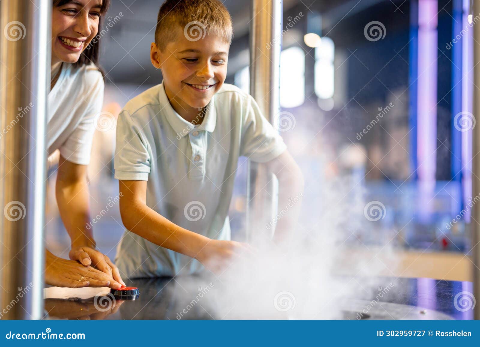 Mom with Boy Visit a Science Museum Stock Image - Image of experiment ...