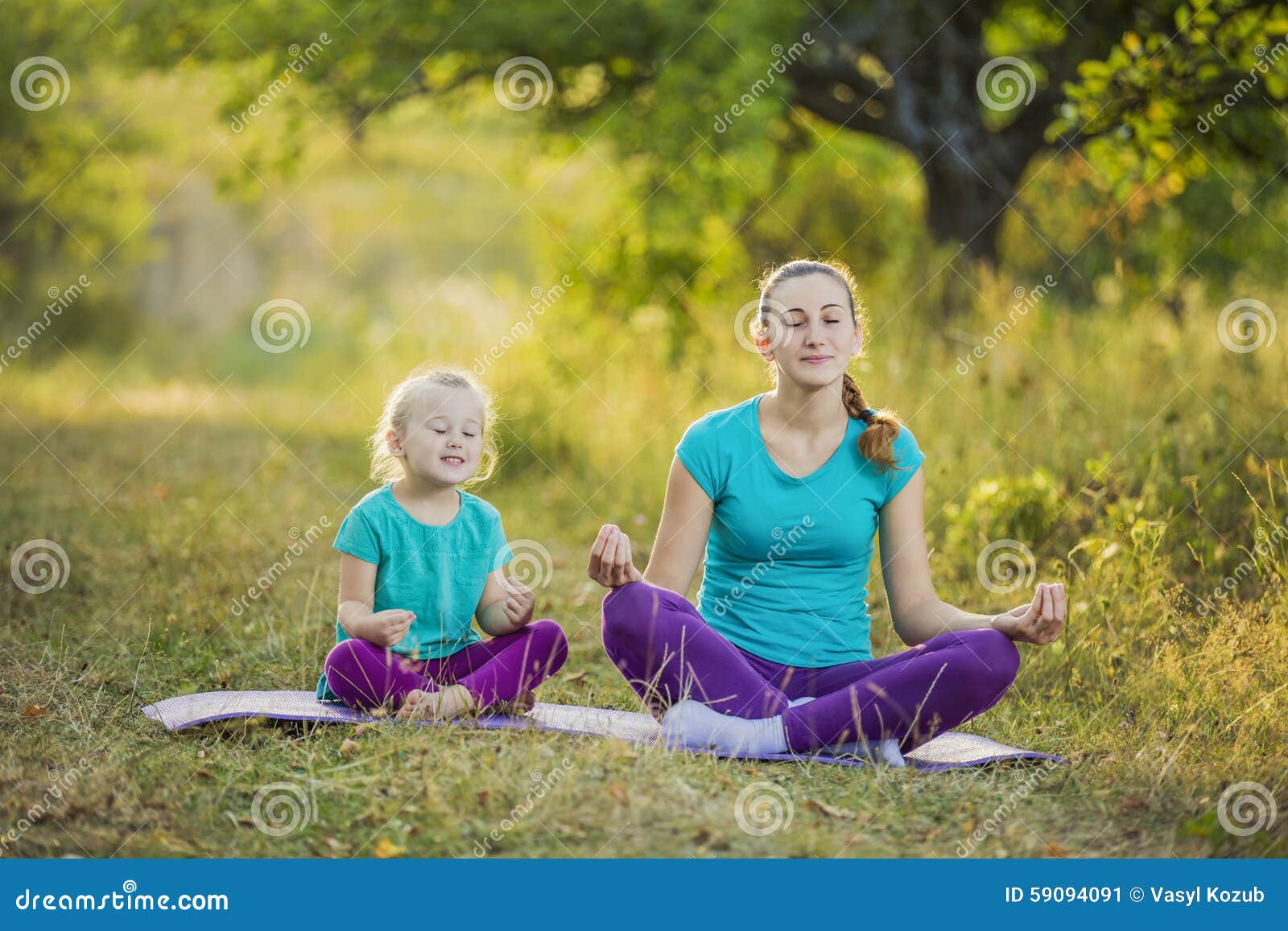 Mom and Child in the Lotus Position Stock Image - Image of birth ...