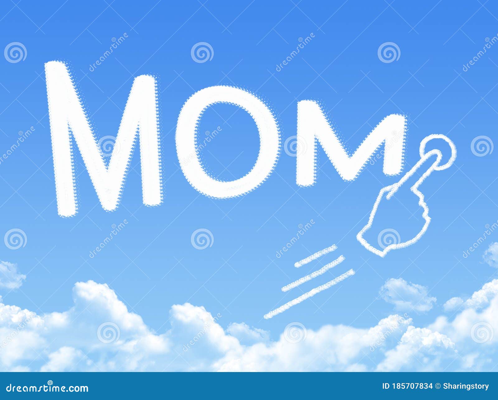 Mom cloud shape stock photo. Image of fluffy, mother - 185707834
