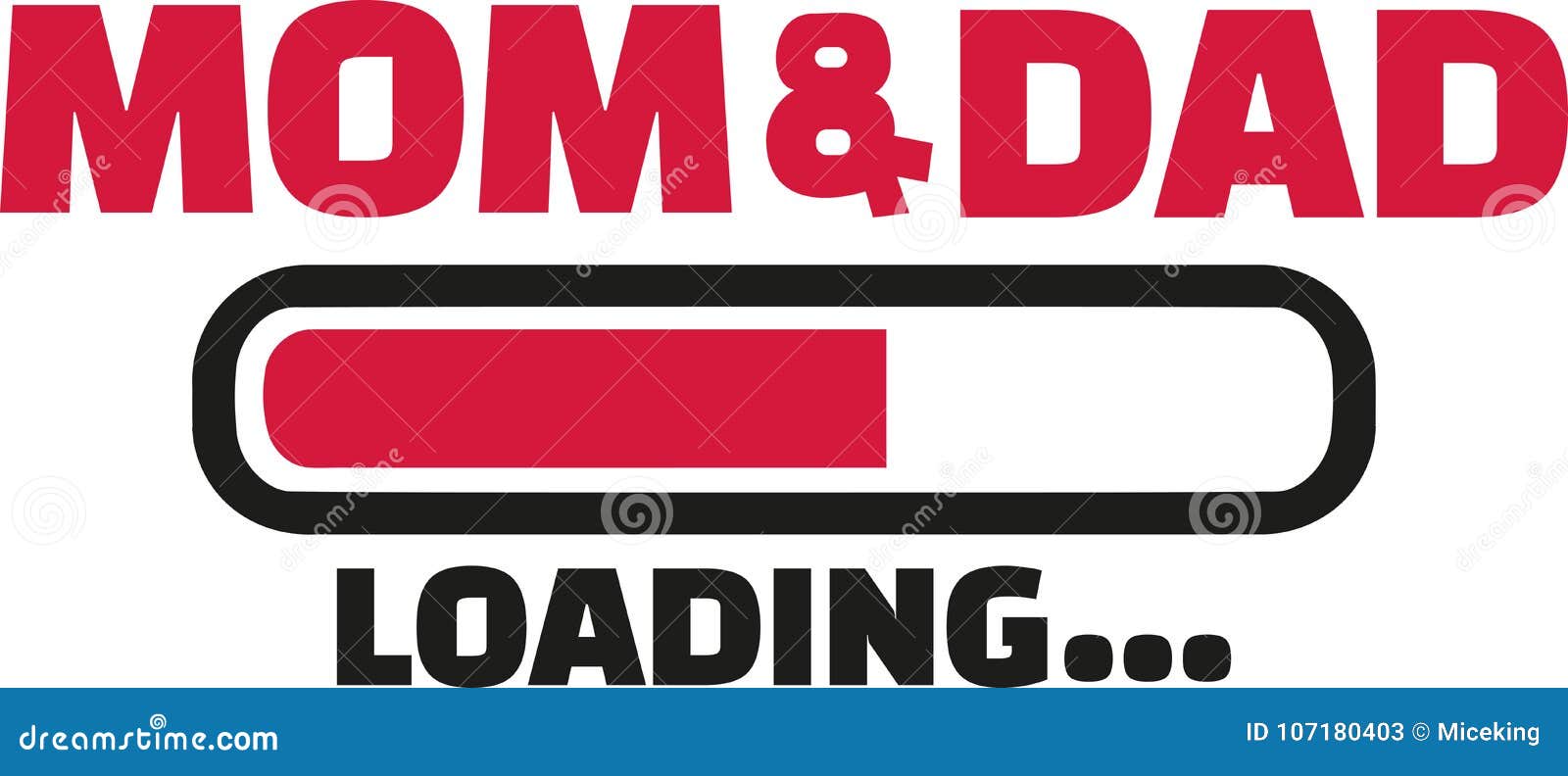 Mom and Dad Loading stock vector. Illustration of loading - 107180403