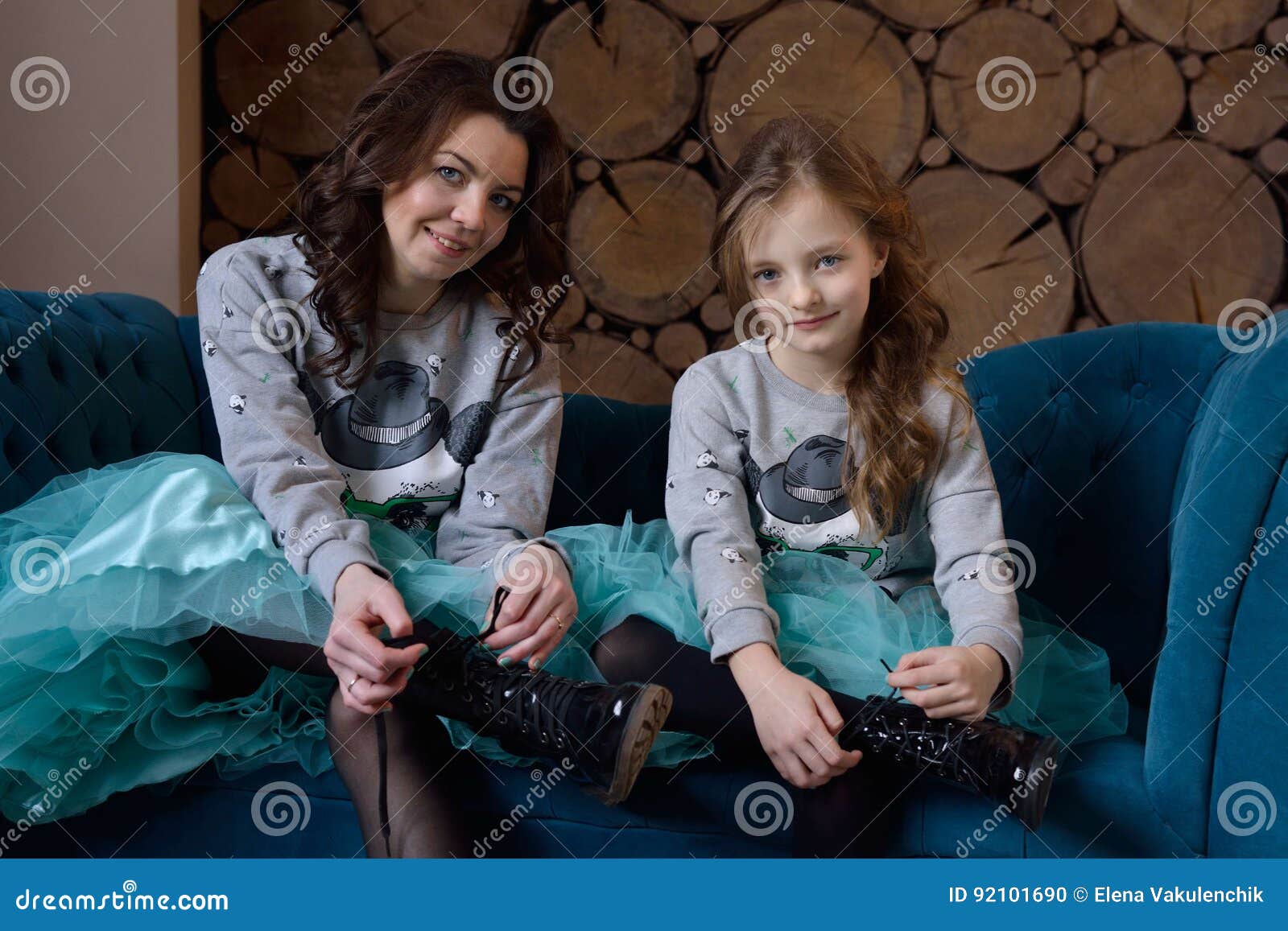Mom and daughter at home stock photo. Image of laying - 92101690