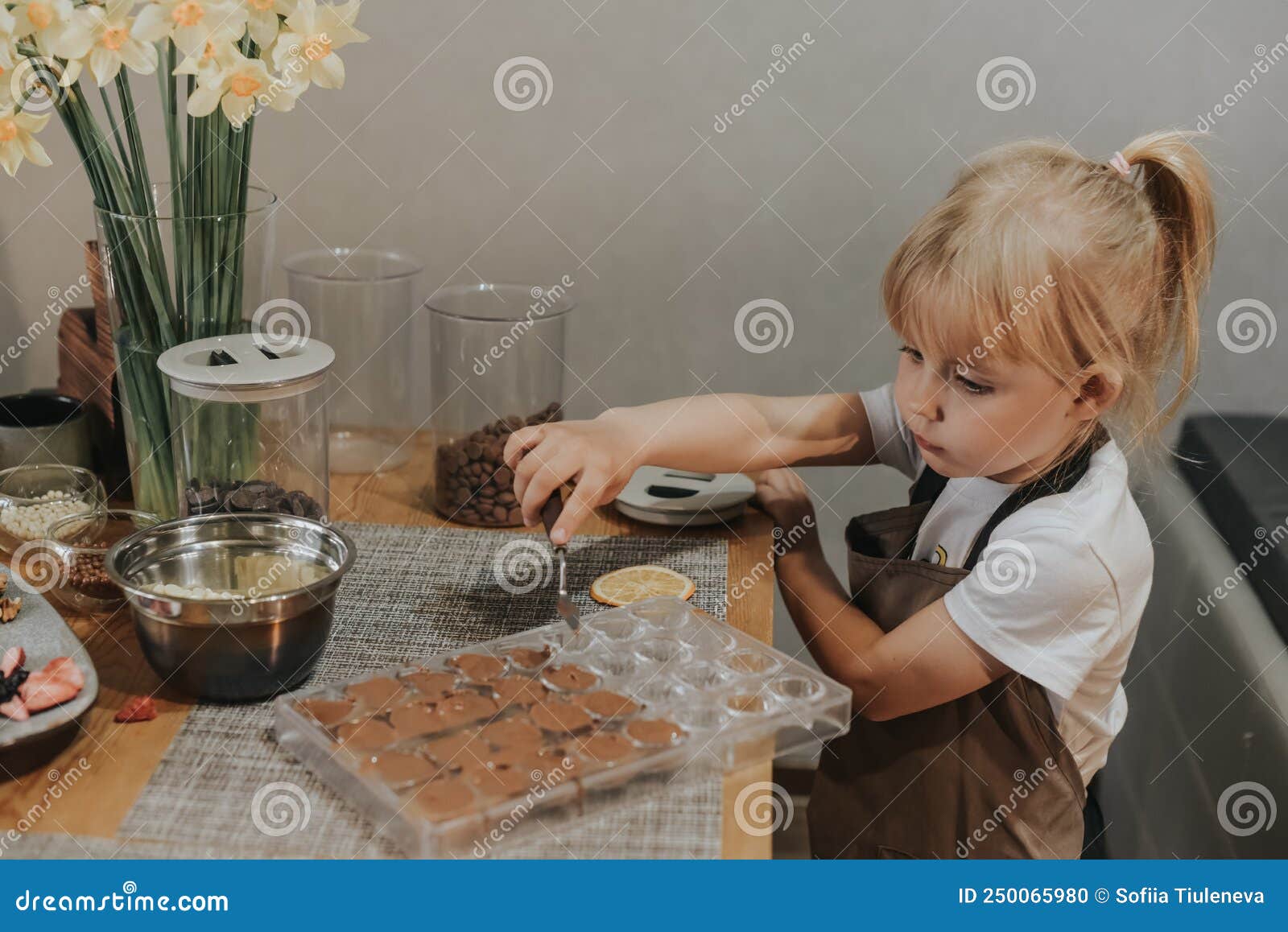 Mom and Daughter Make Chocolate at Home Stock Photo - Image of kitchen ...